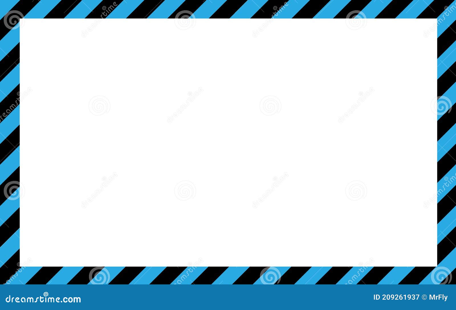 Danger, Black and Blue Striped Border, Vector Illustration Stock Vector ...