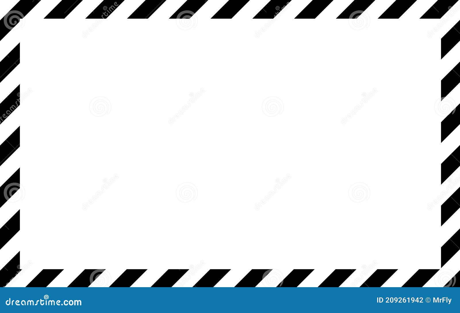 Danger, Black and White Striped Border, Vector Illustration Stock ...