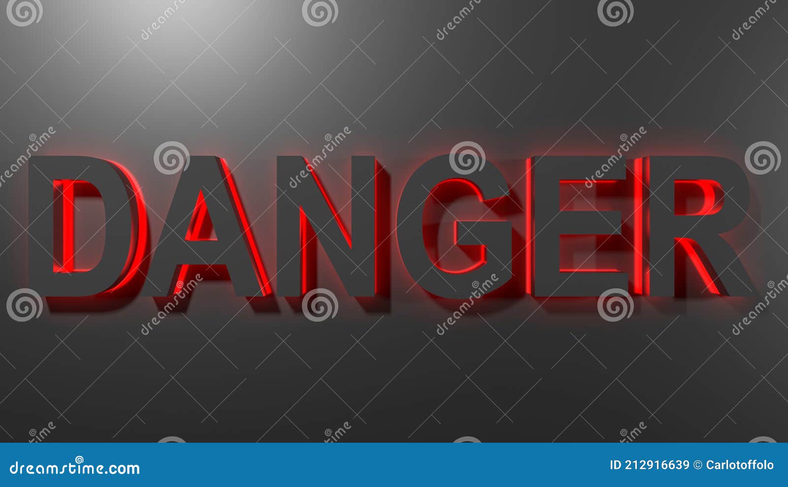 DANGER Black Write with Red Backlight - 3d Rendering Illustration Stock ...