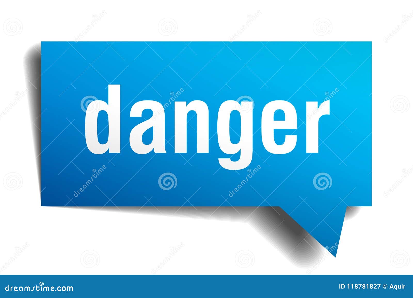 Danger Blue 3d Speech Bubble Stock Vector - Illustration of label ...