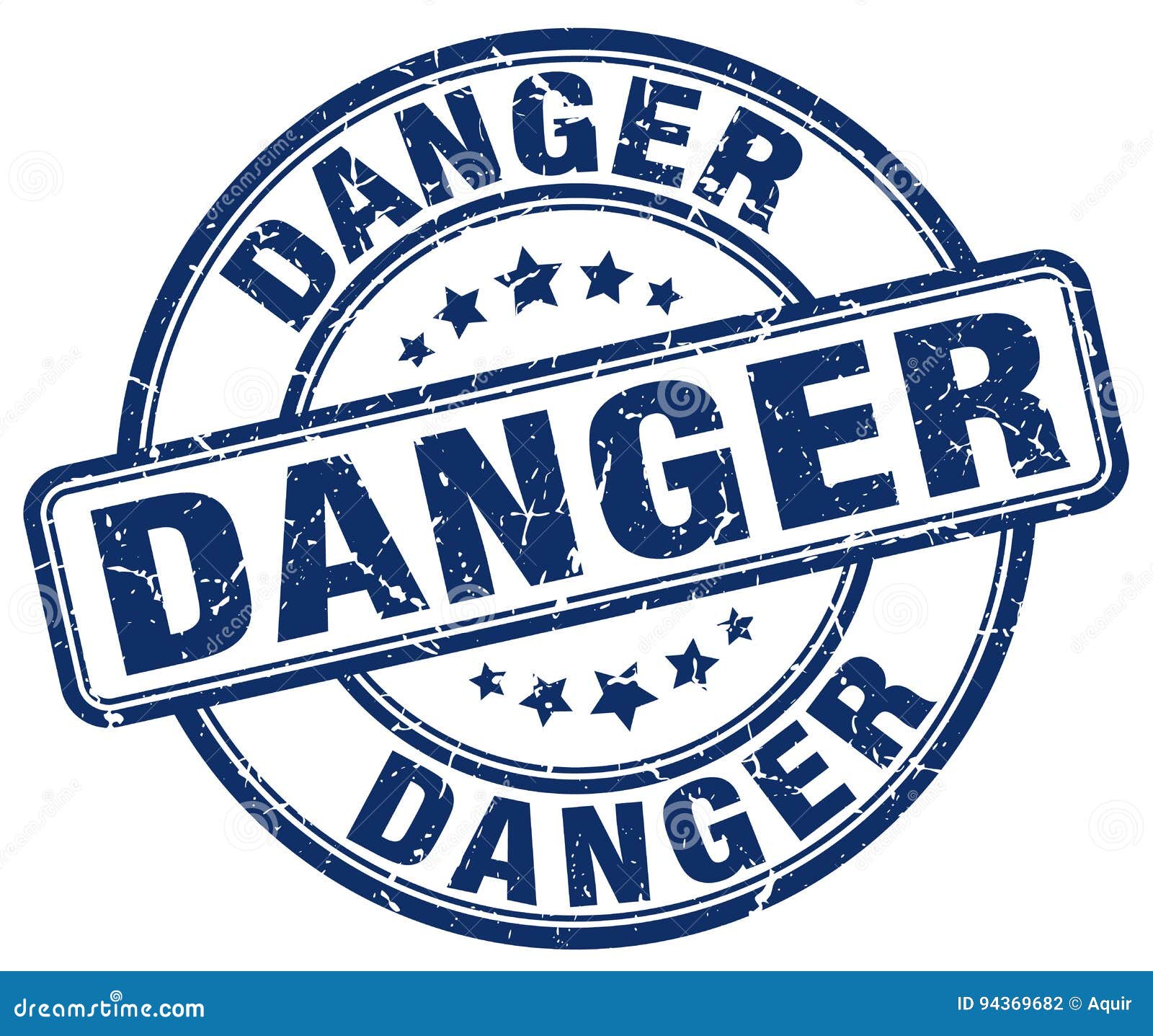 Danger Blue Grunge Round Vintage Stamp Stock Vector - Illustration of ...