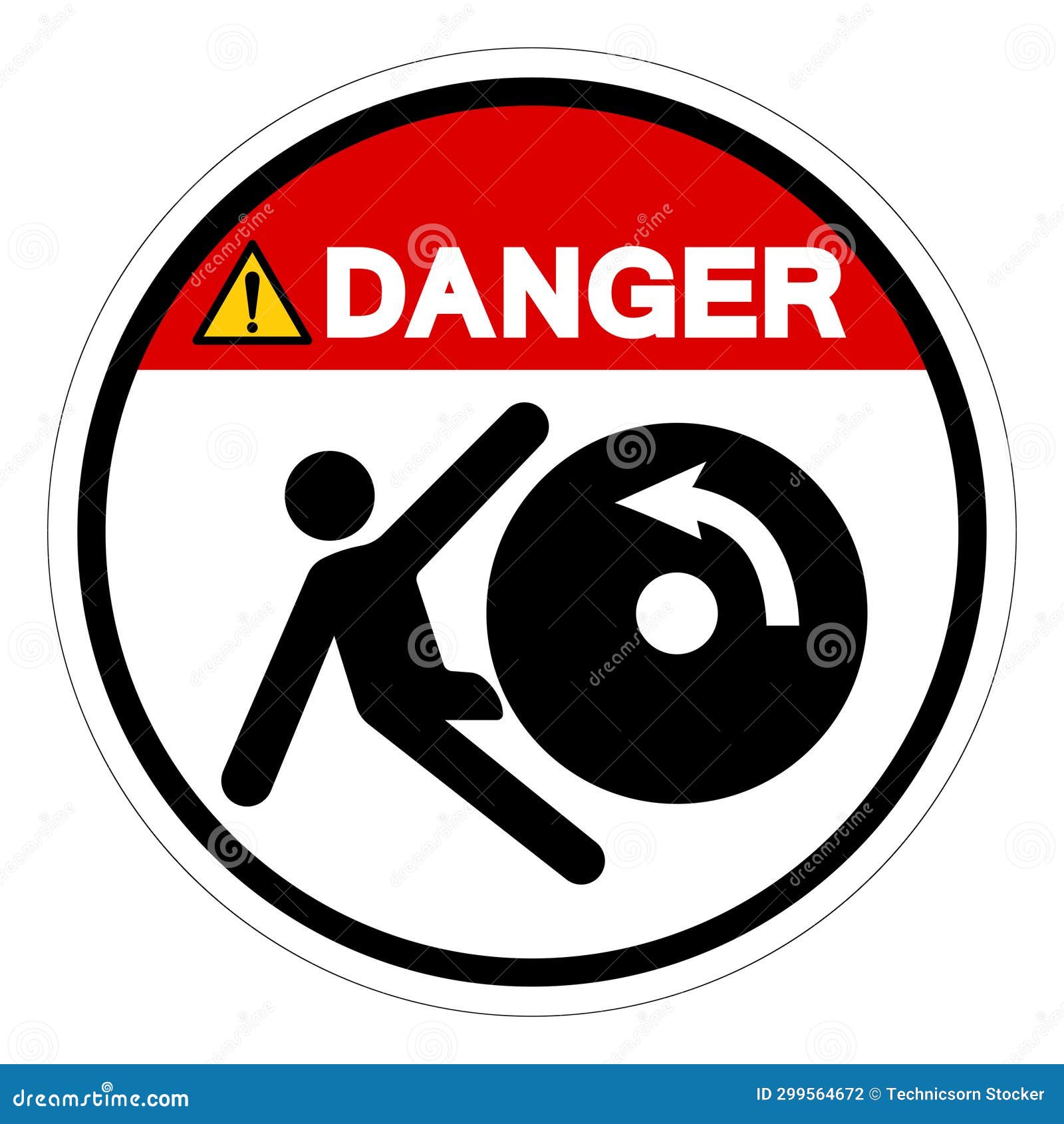 Danger Body in Rollers Symbol Sign, Vector Illustration, Isolate on ...