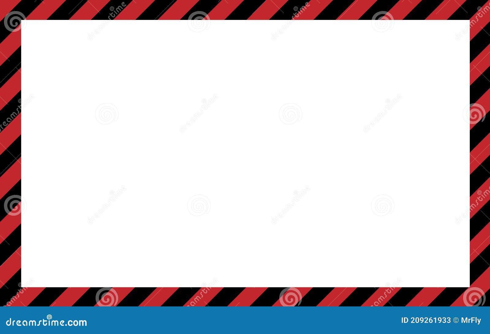 Danger, Black and Red Striped Border, Vector Illustration Stock Vector ...