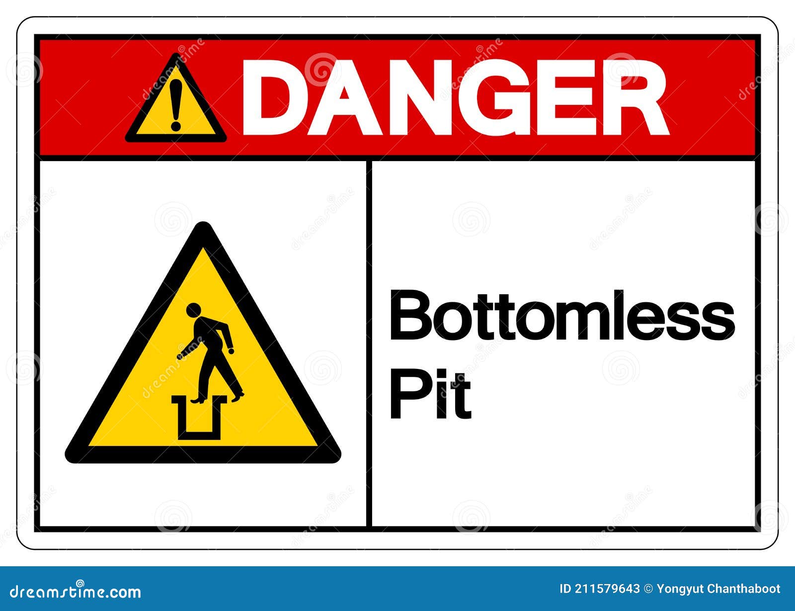 Danger Bottomless Pit Symbol Sign,Vector Illustration, Isolate on White ...