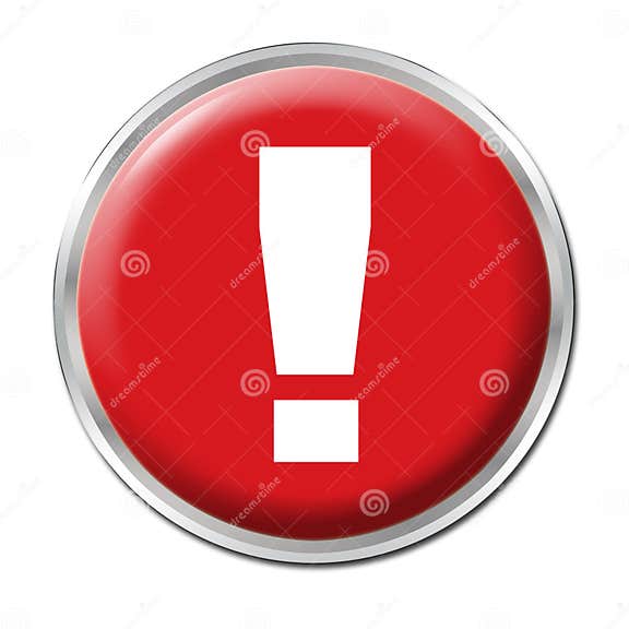 Danger Button stock illustration. Illustration of exclamation - 5705674