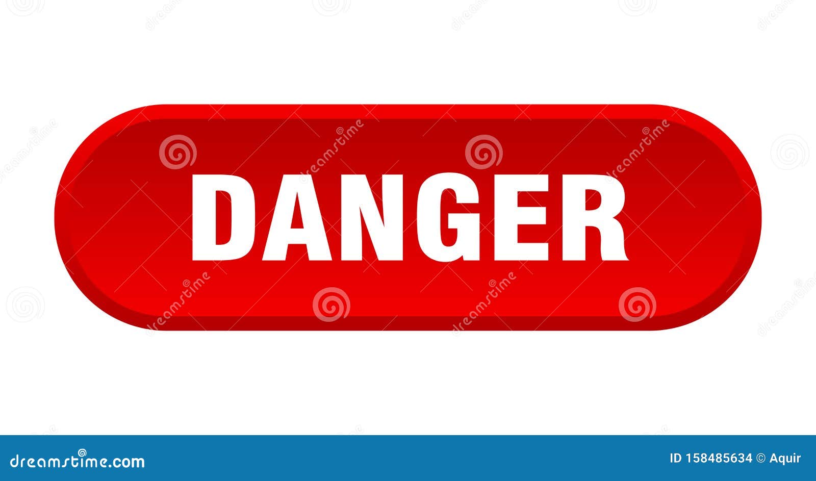 Danger button stock vector. Illustration of badge, seal - 158485634