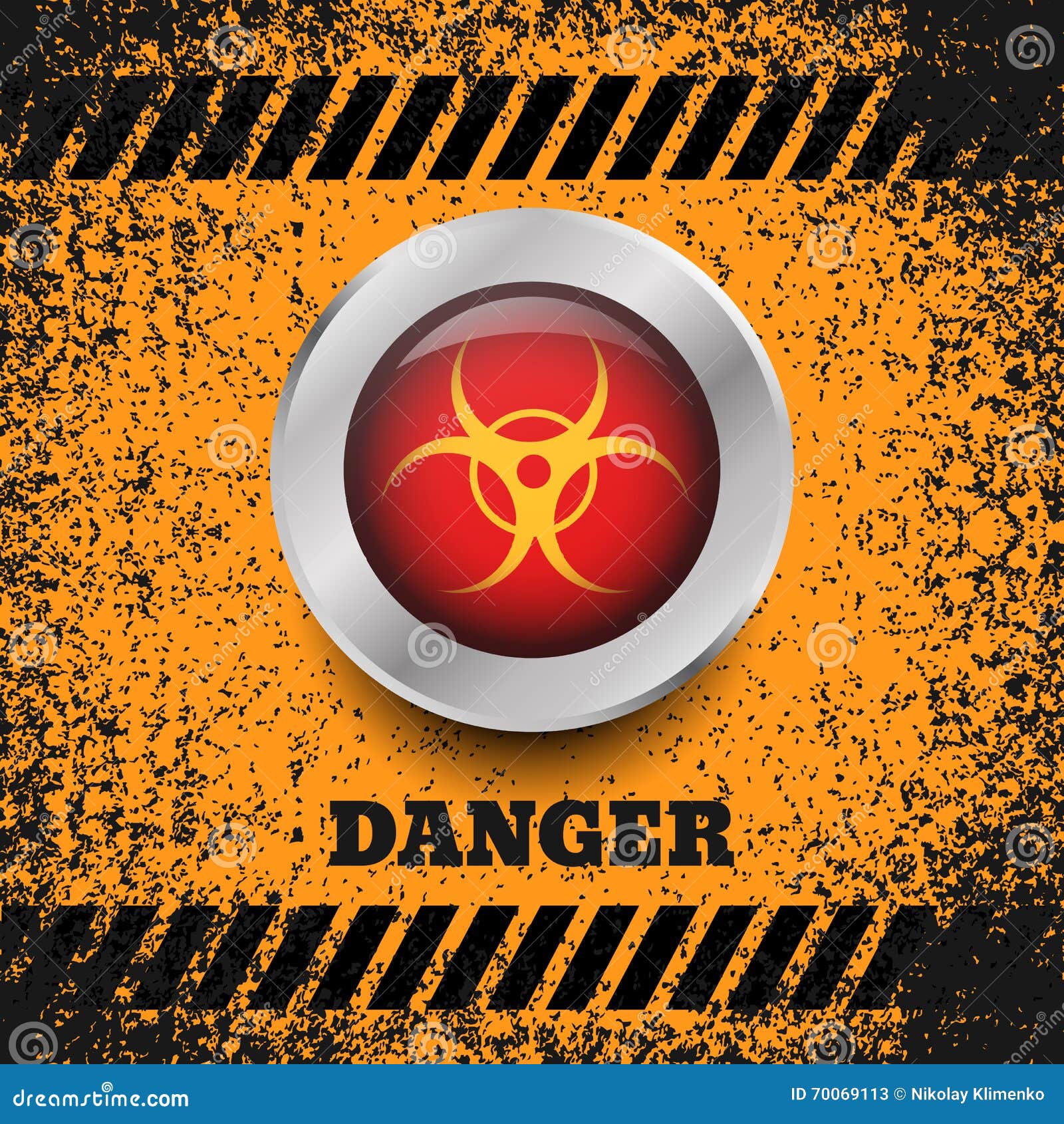 Danger Button Silver Symbol Background Eps 10 Illustrat Stock ...