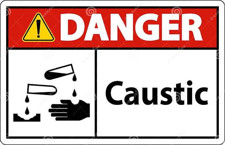 Danger Caustic Symbol Sign on White Background Stock Vector ...