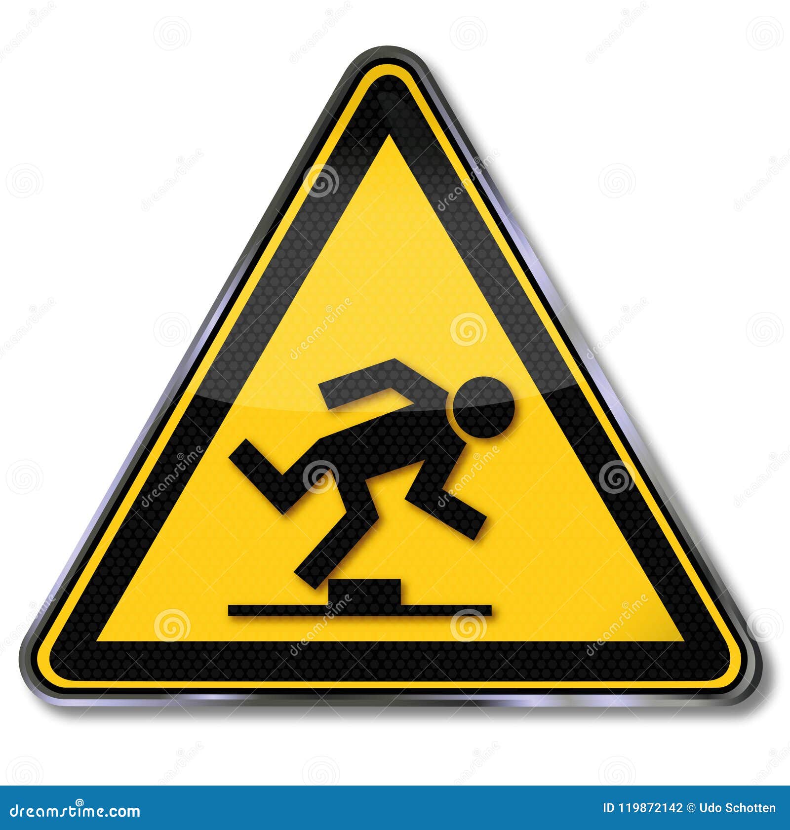 Danger tripping hazard stock vector. Illustration of fall - 119872142