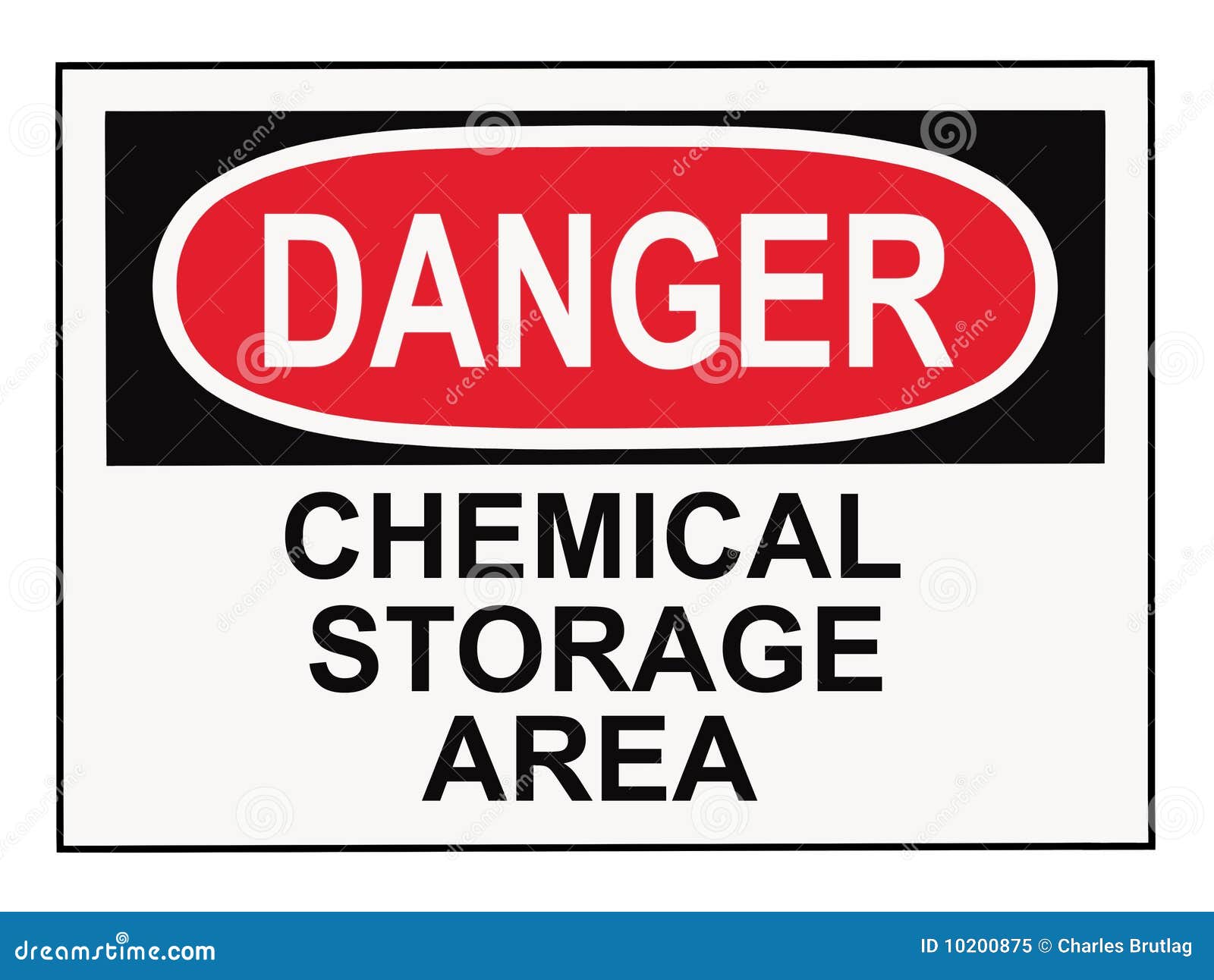 Danger Chemical Storage Area Stock Illustration - Illustration of ...