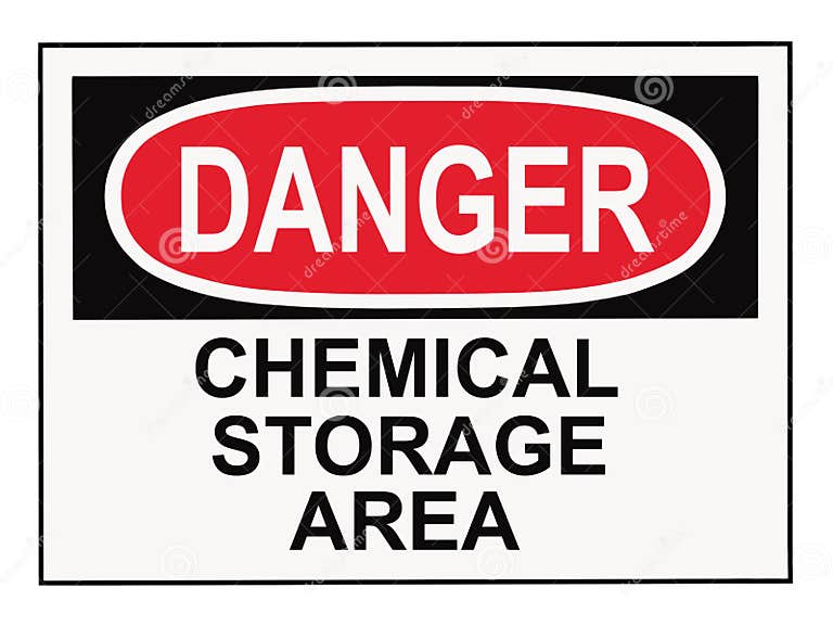 Danger Chemical Storage Area Stock Illustration - Illustration of ...