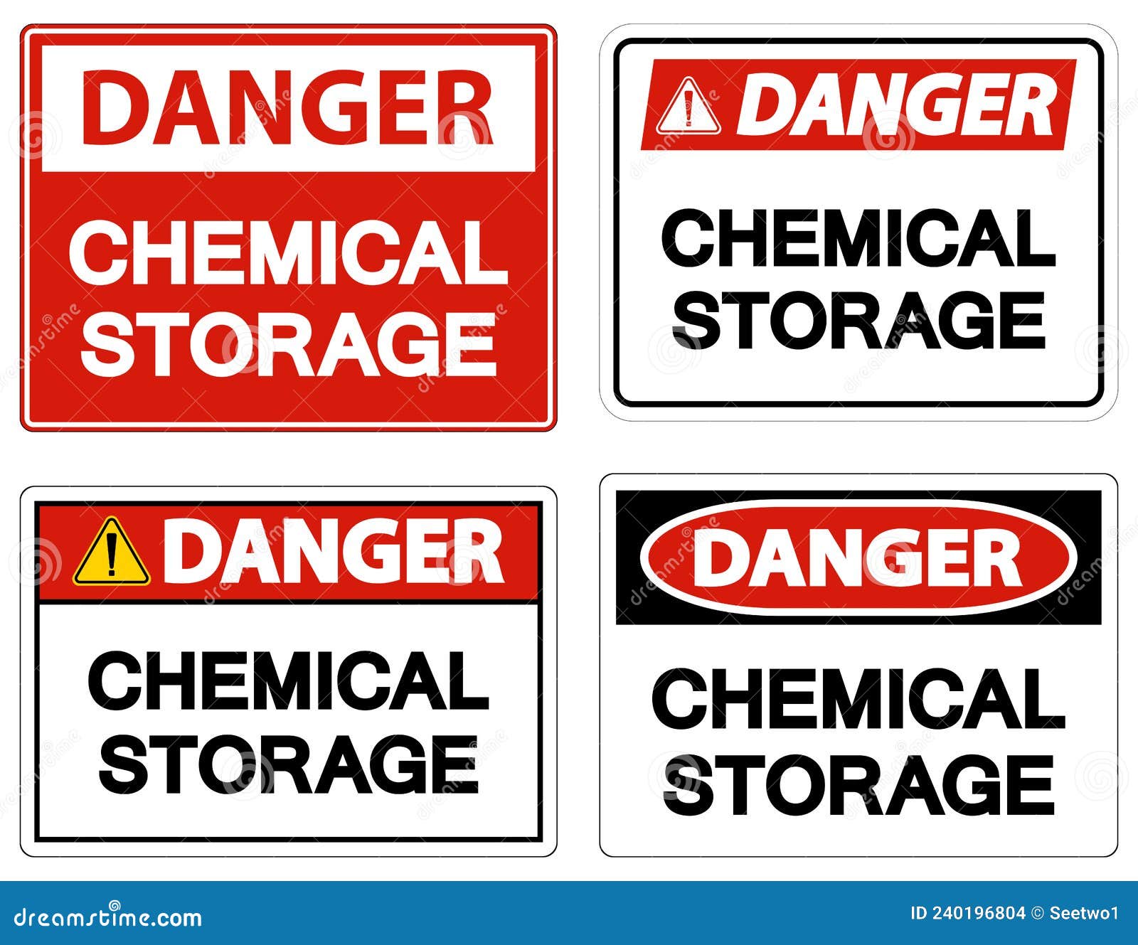 Danger Chemical Storage Area Authorized Personnel Only Symbol Sign ...