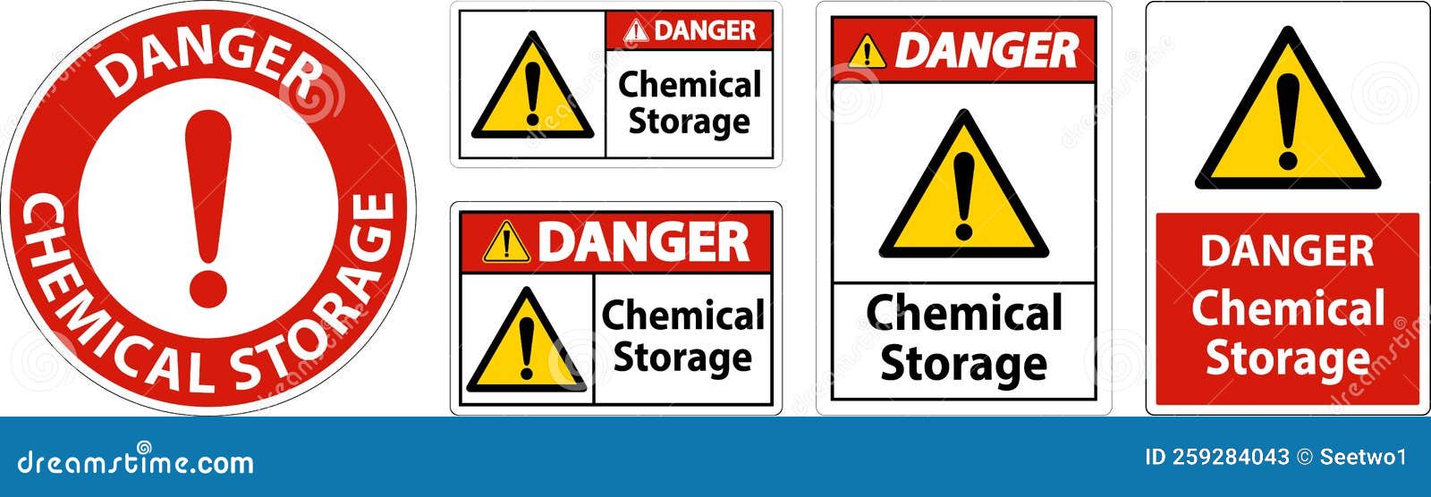 Danger Chemical Storage Symbol Sign on White Background Stock Vector ...