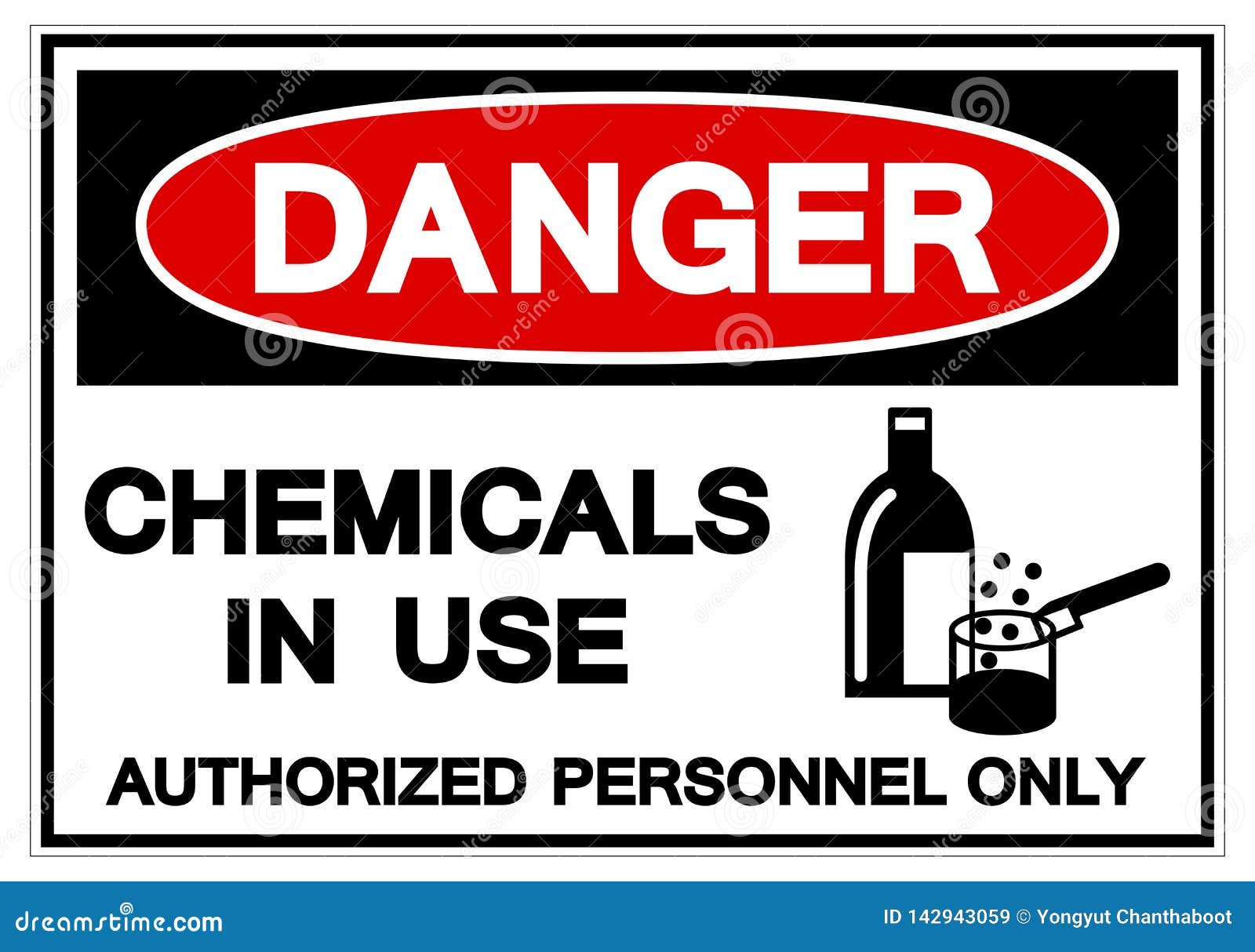 Danger Chemicals in Use Symbol Sign, Vector Illustration, Isolate on ...