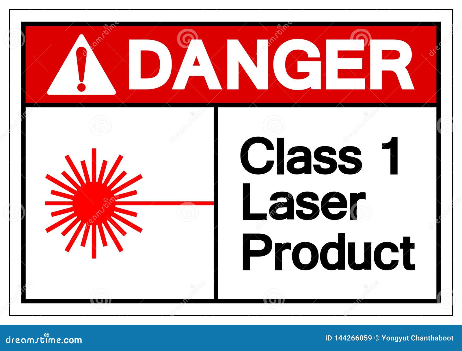 Danger Class 1 Laser Product Symbol Sign, Vector Illustration, Isolate ...