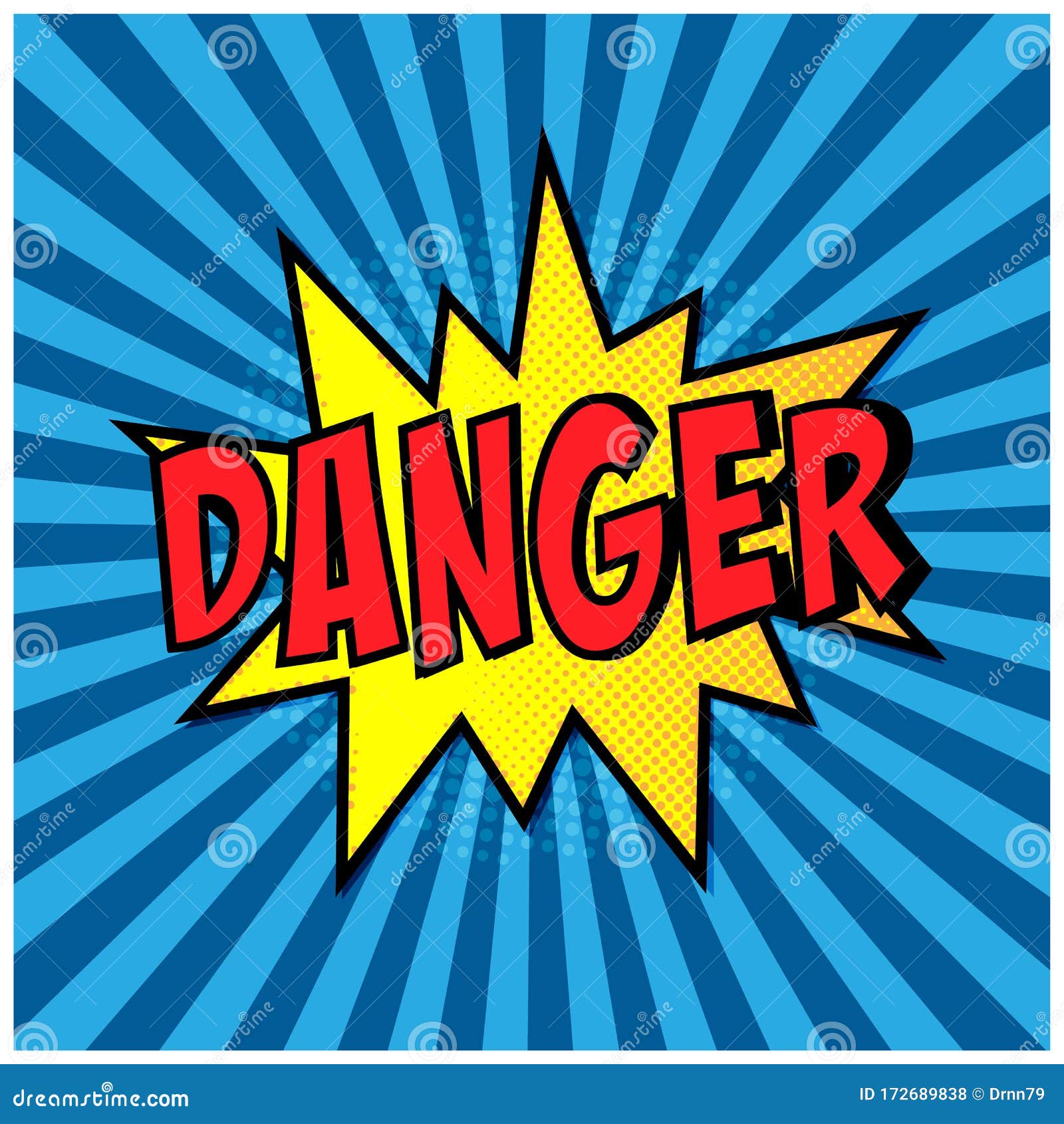 Danger Comic Speech Bubble, Cartoon. Vector Illustration Stock Vector ...