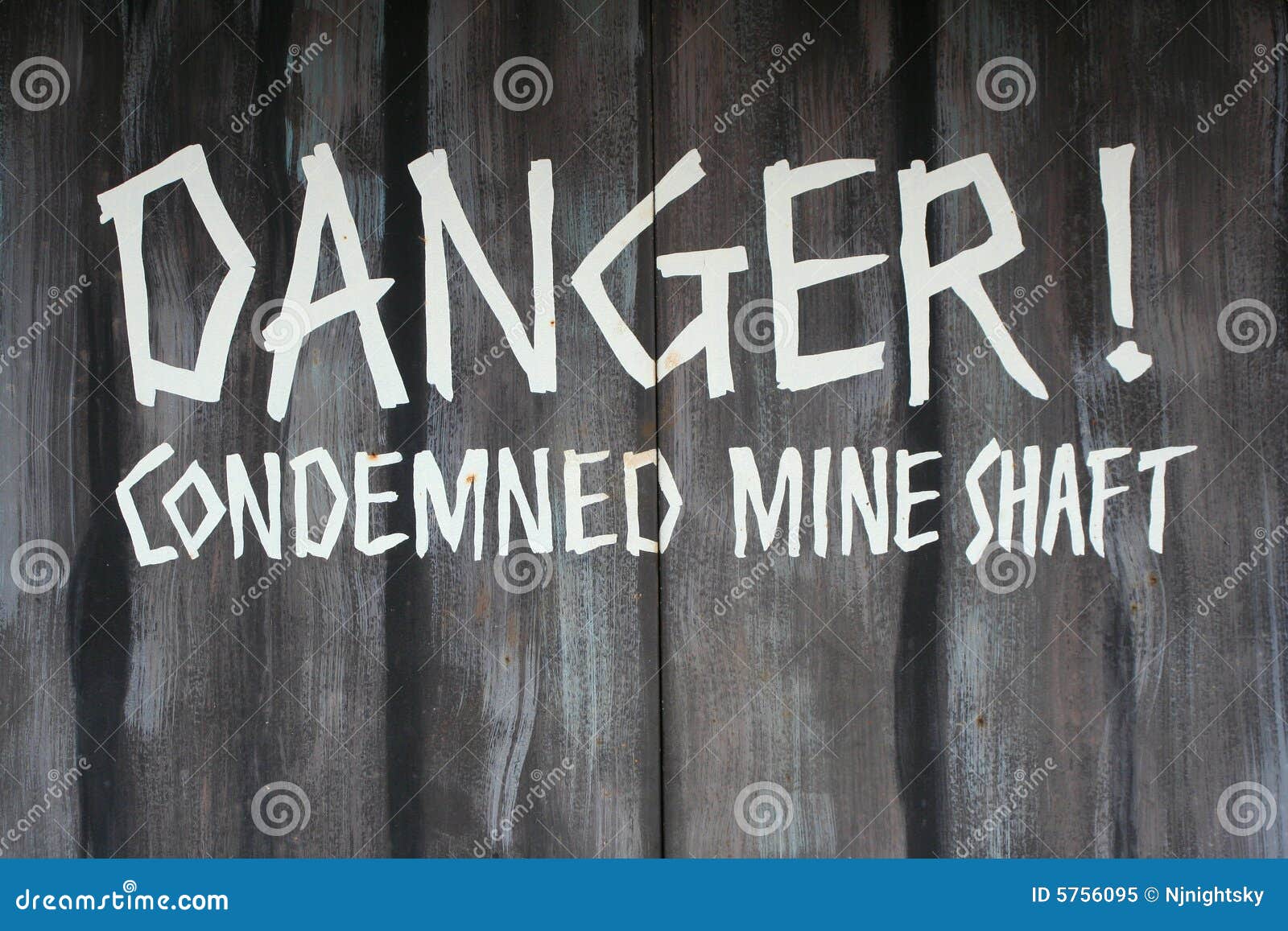 Danger Condemned Mine Shaft Stock Image - Image of safety, hazard: 5756095