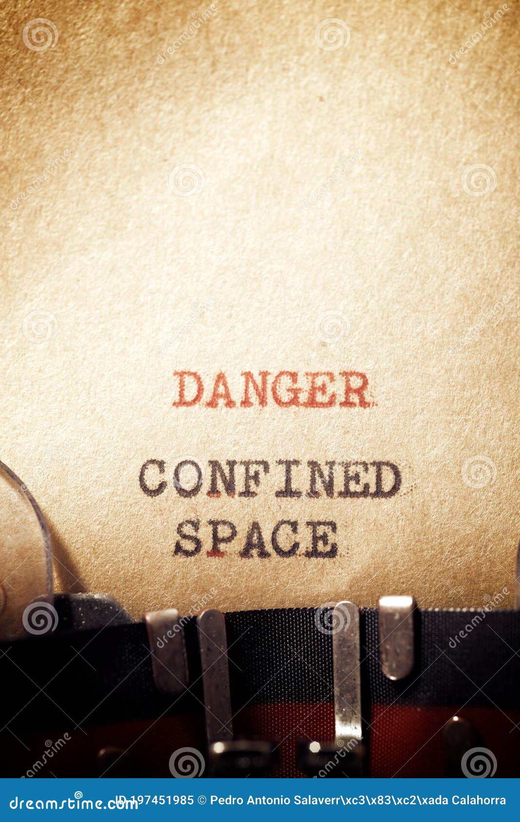 Danger Confined Space Phrase Stock Image - Image of motivation ...