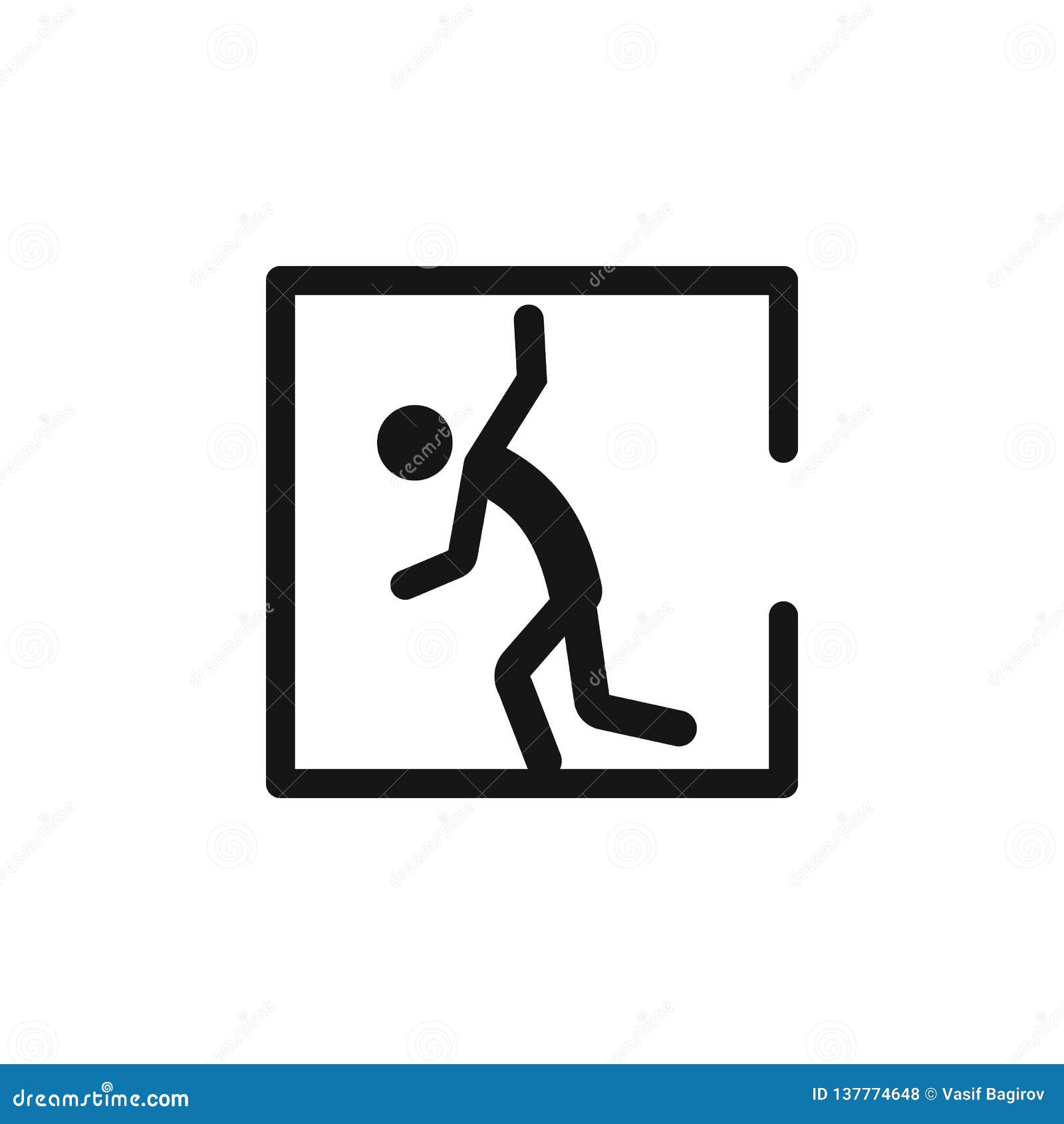 Danger Confined Space Symbol Sign, Vector Illustration, Isolate on ...