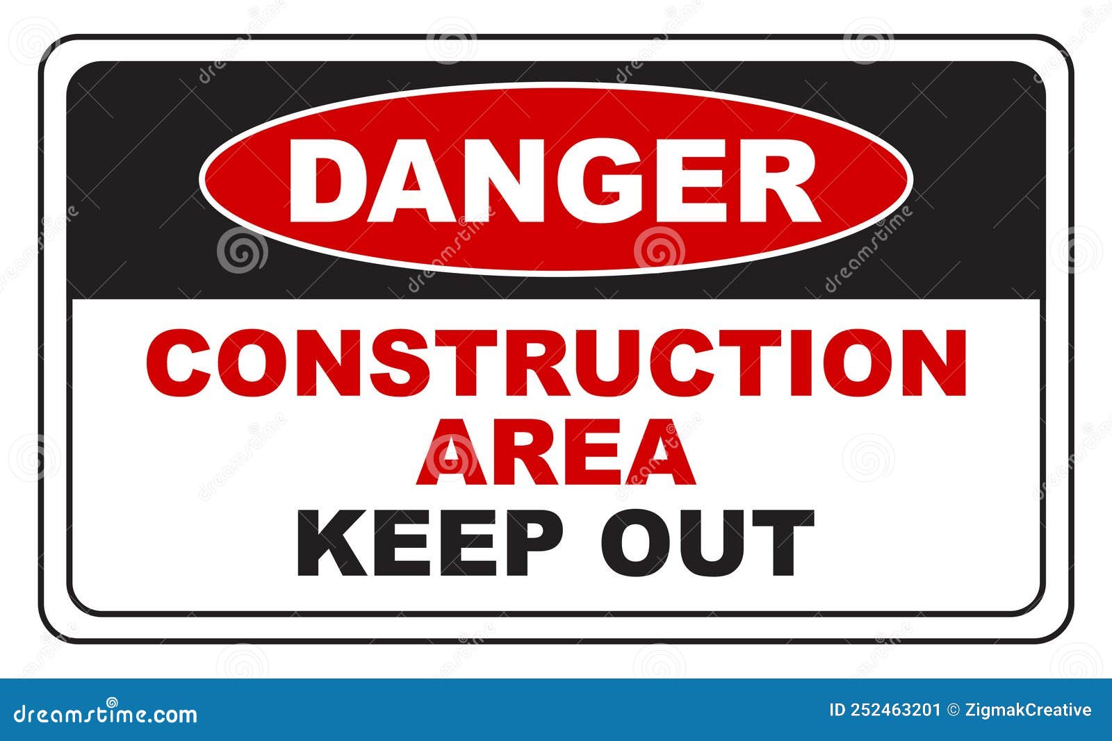 Construction Area Outline Detailed View Of Excavation And Pipe ...