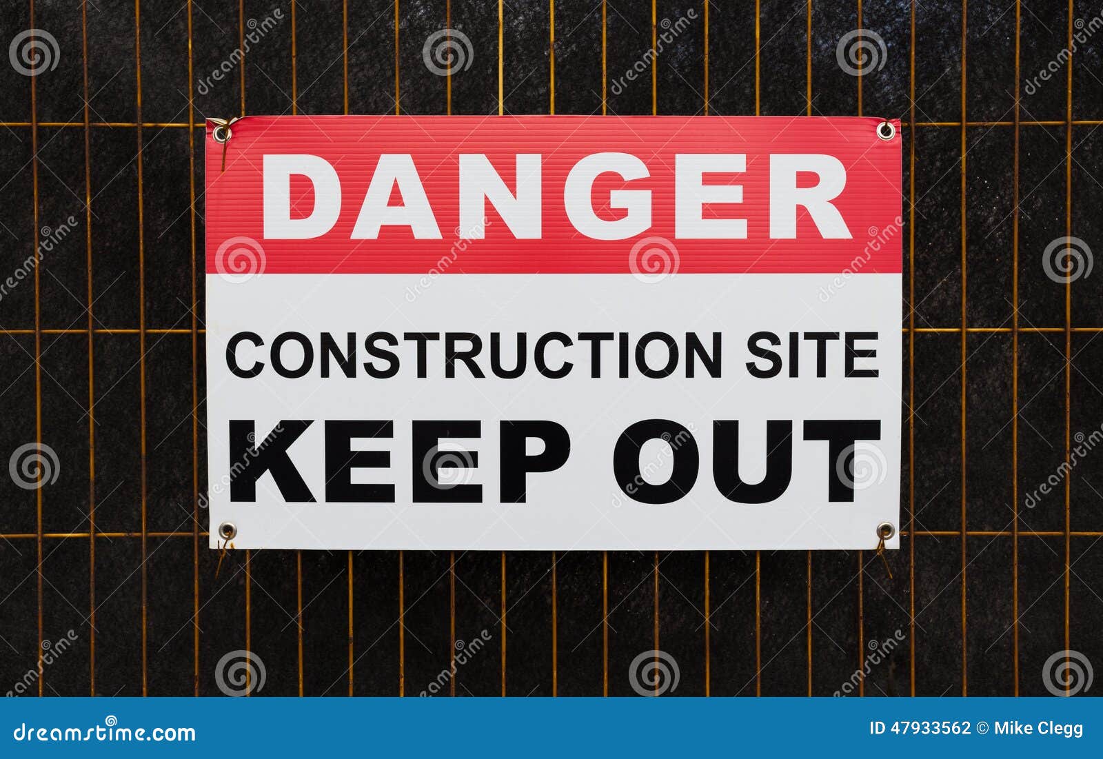 Danger Construction Site Keep Out Sign Stock Photo - Image of bold ...
