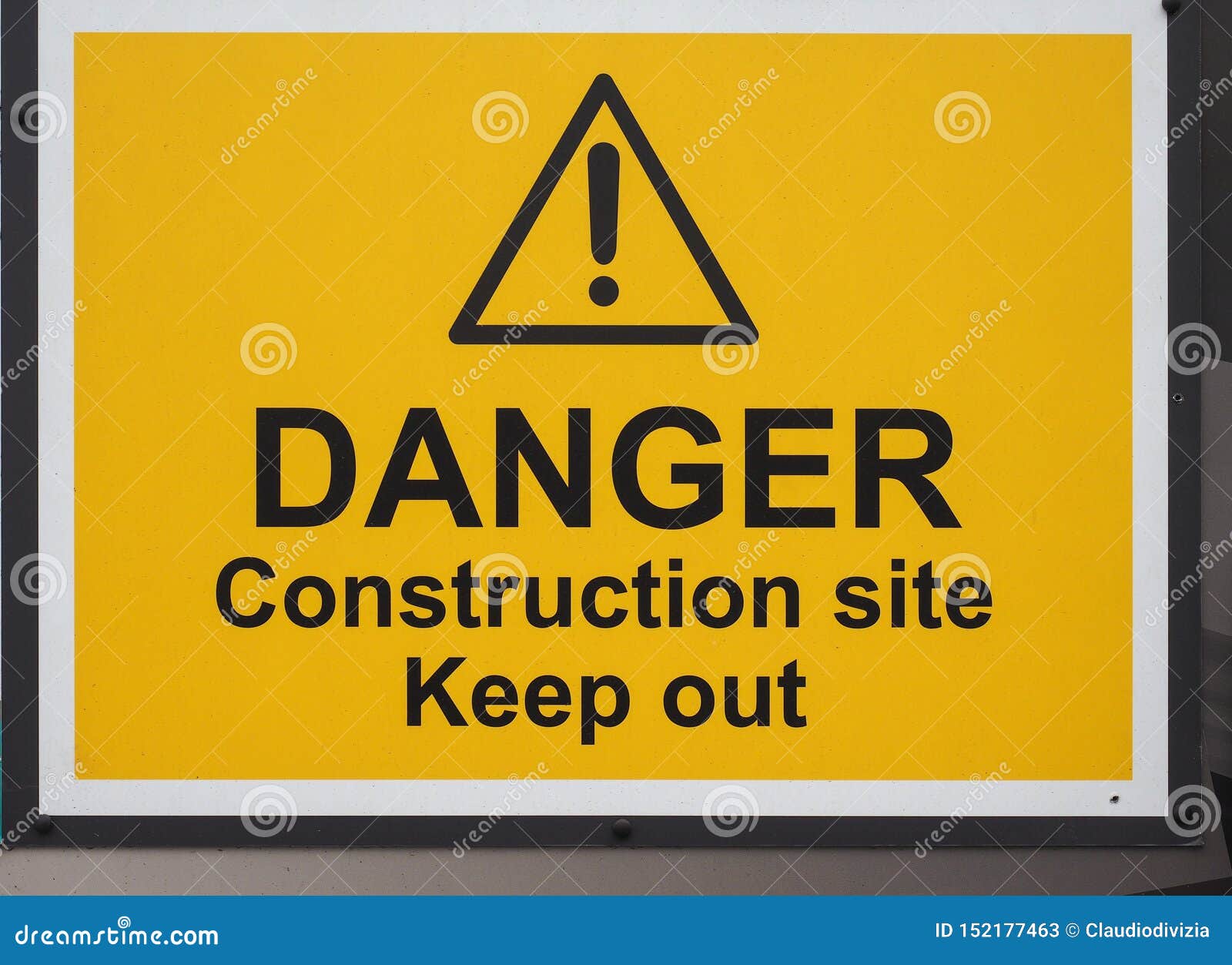 Danger Construction Site Keep Out Sign Stock Image - Image of site ...