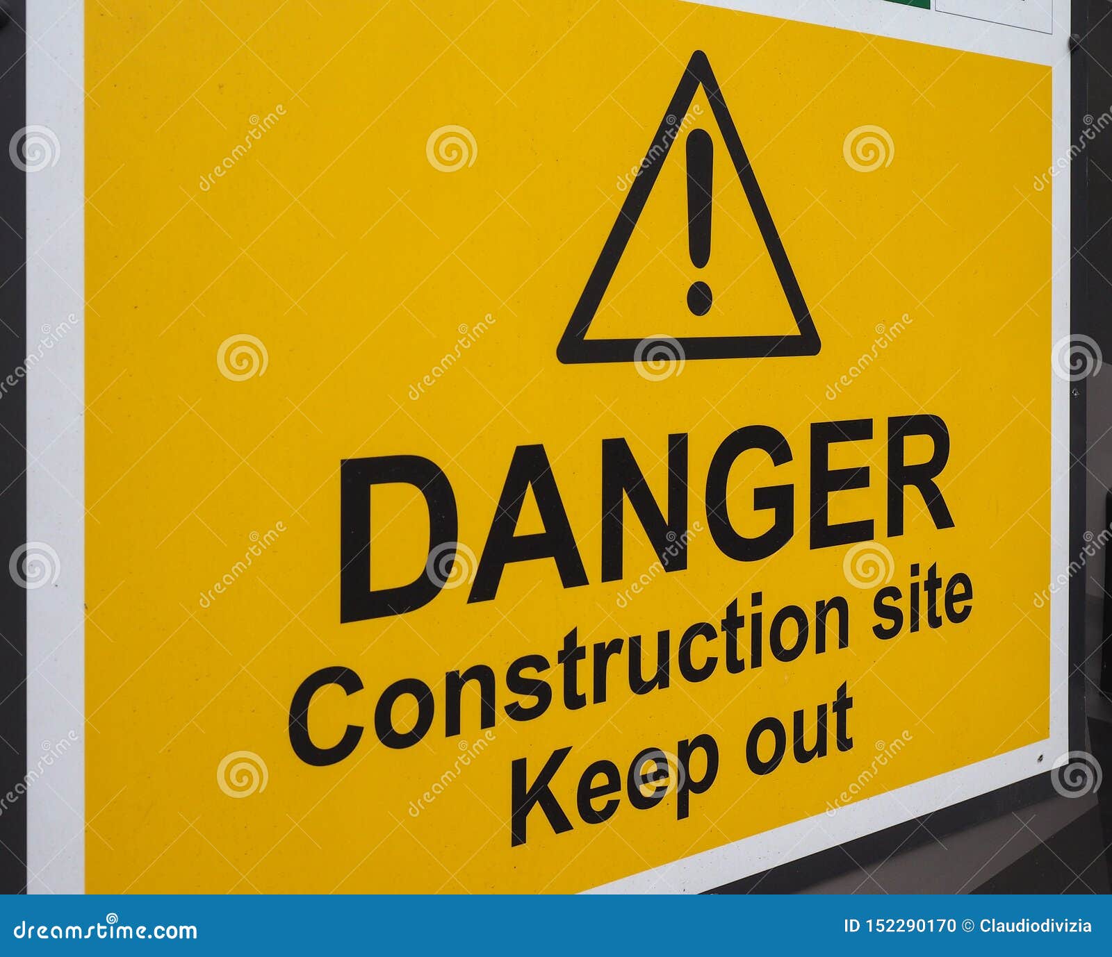 Danger Construction Site Keep Out Sign Stock Photo - Image of warning ...