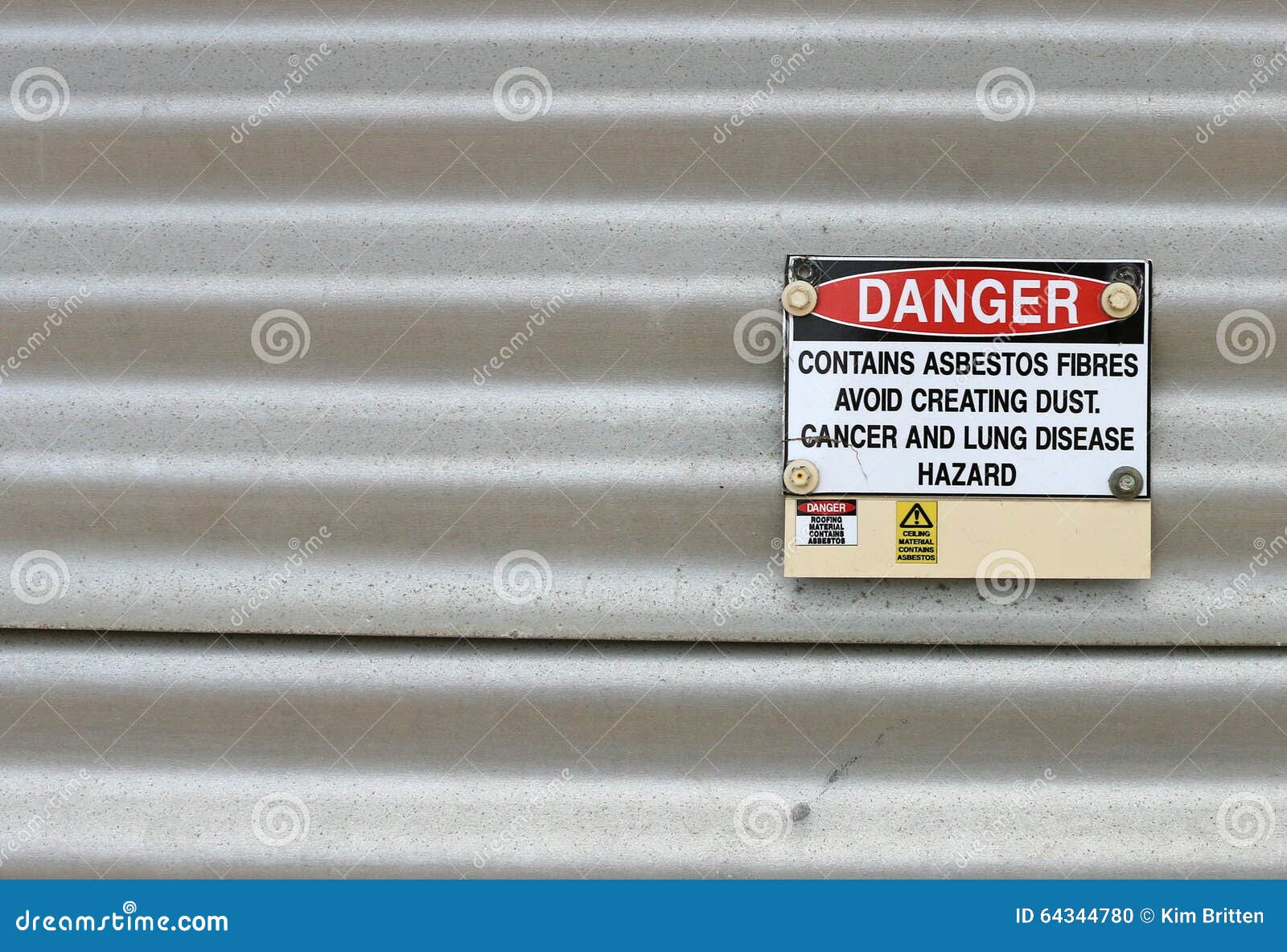 Danger, Contains Asbestos Warning Sign Stock Photo - Image of creating ...