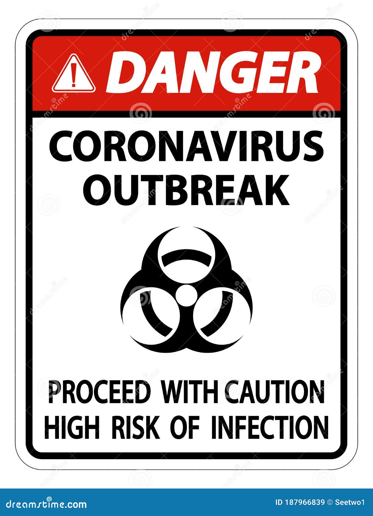 Danger Coronavirus Outbreak Sign Isolate on White Background,Vector ...