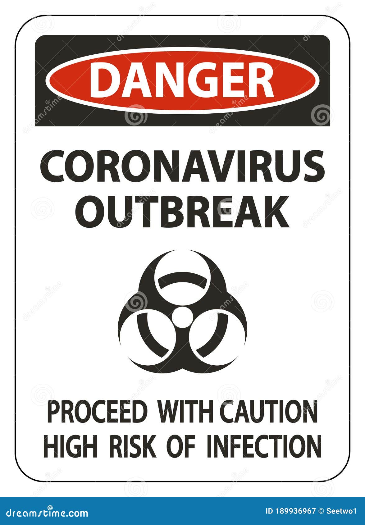 Danger Coronavirus Outbreak Sign Isolate on White Background,Vector ...
