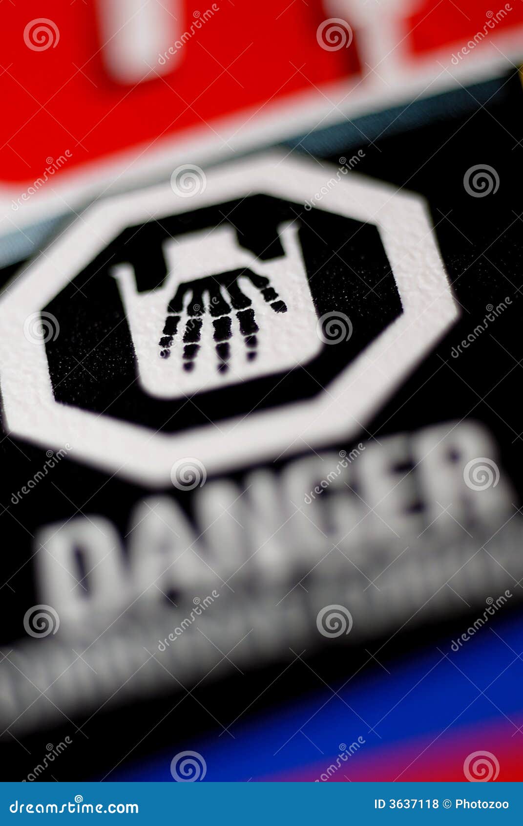 Danger Corrosive Label - Skeletal Hand Stock Photo - Image of household ...