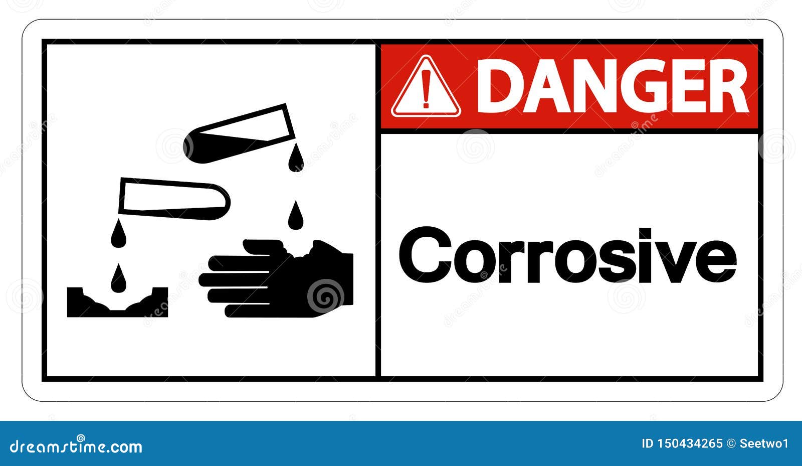 Danger Corrosive Symbol Sign Isolate on White Background,Vector ...