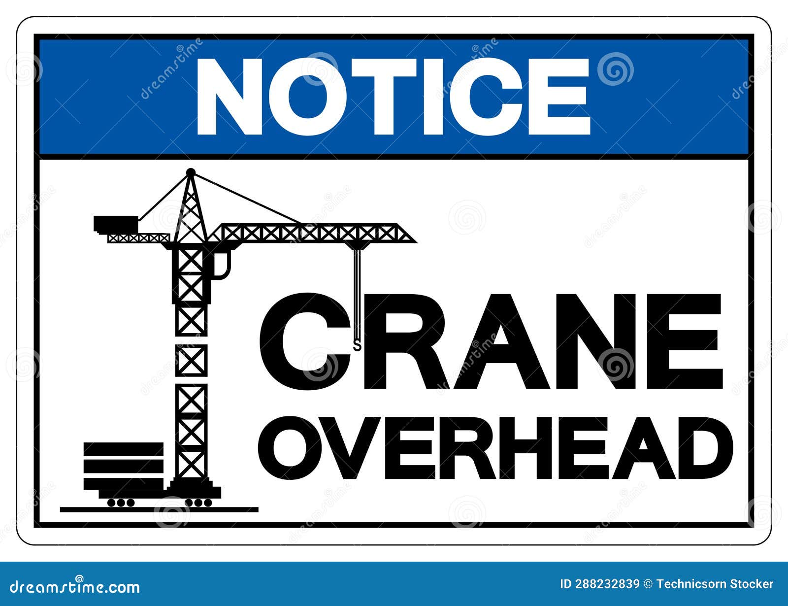 Danger Crane Overhead Symbol Sign, Vector Illustration, Isolate on ...