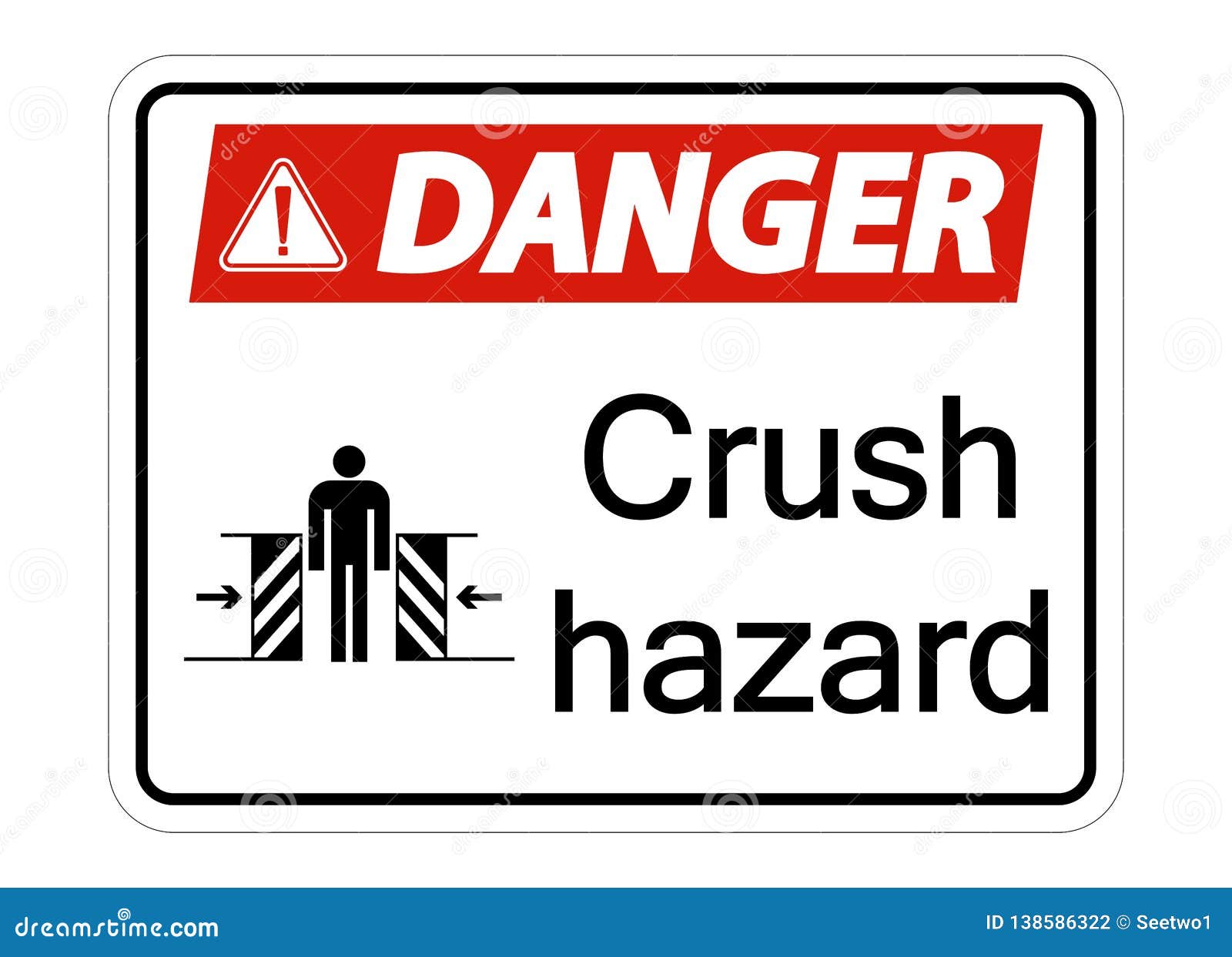 Danger Crush Hazard Hand Entanglement Belt Drive Do Not Operate This ...