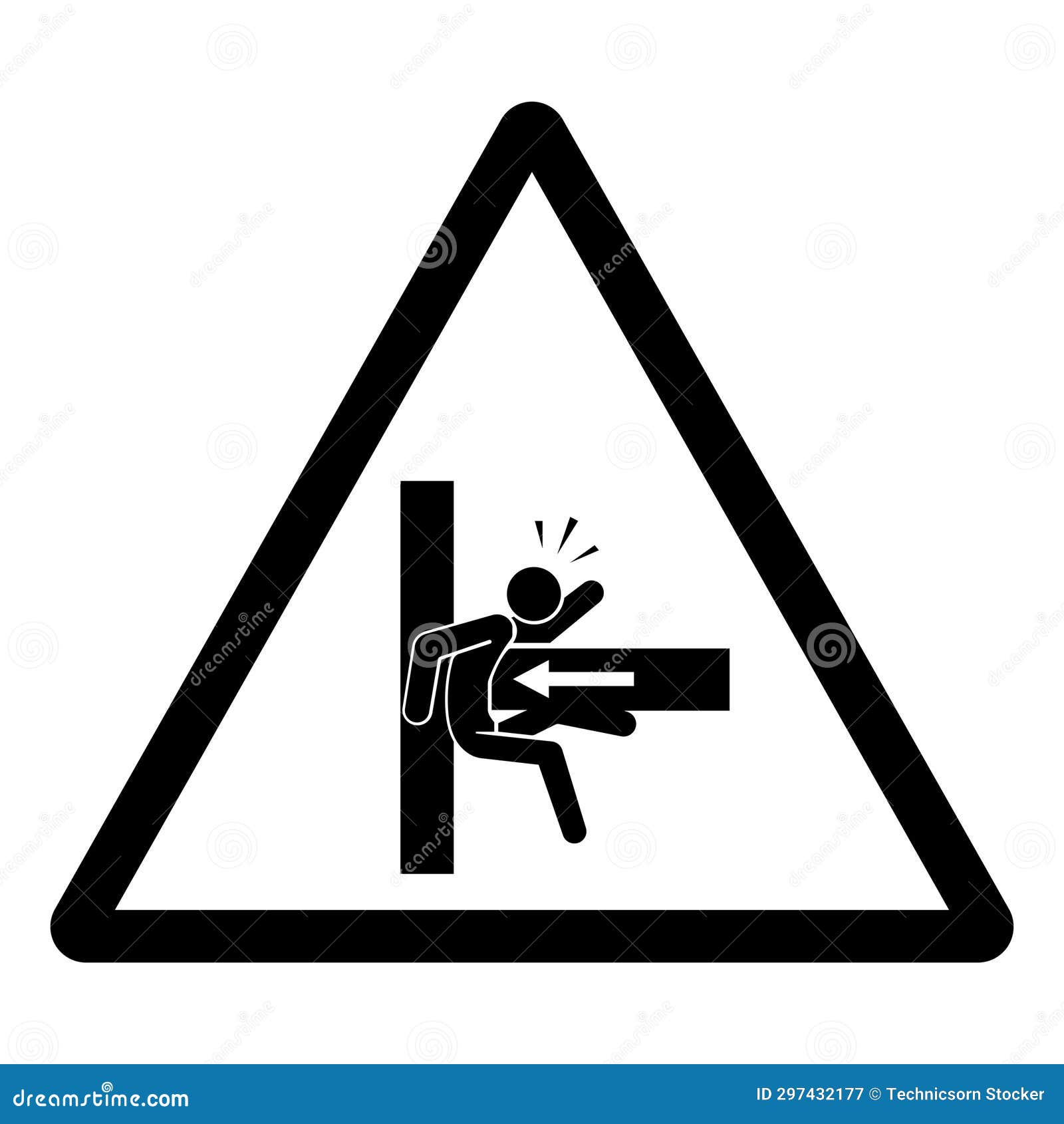 Danger Crush Hazard Symbol Sign,Vector Illustration, Isolate on White ...