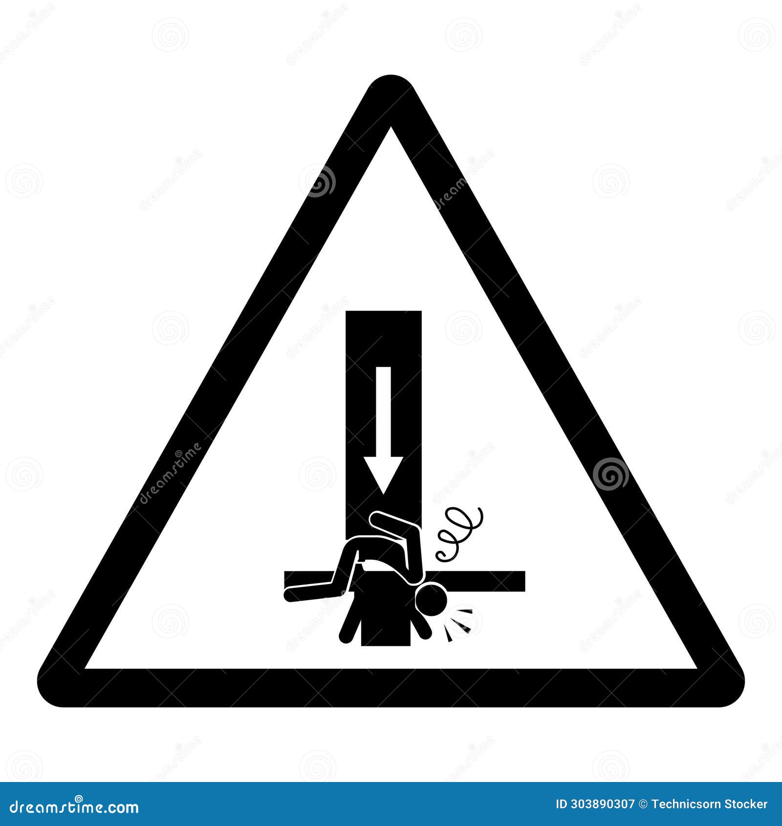 Danger Crush Hazard Symbol Sign,Vector Illustration, Isolate on White ...