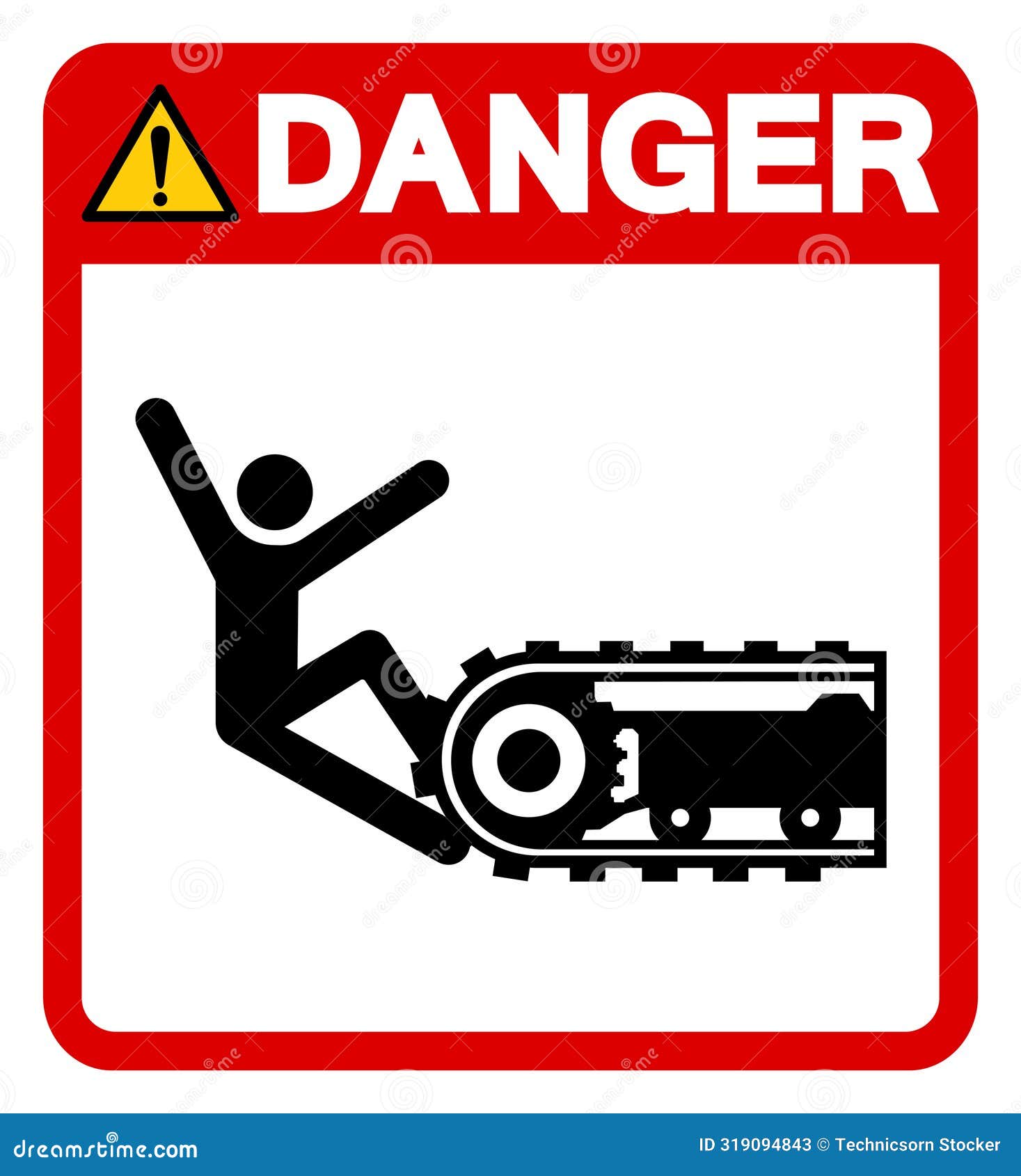 Danger Crush Hazard Symbol Sign, Vector Illustration, Isolate on White ...