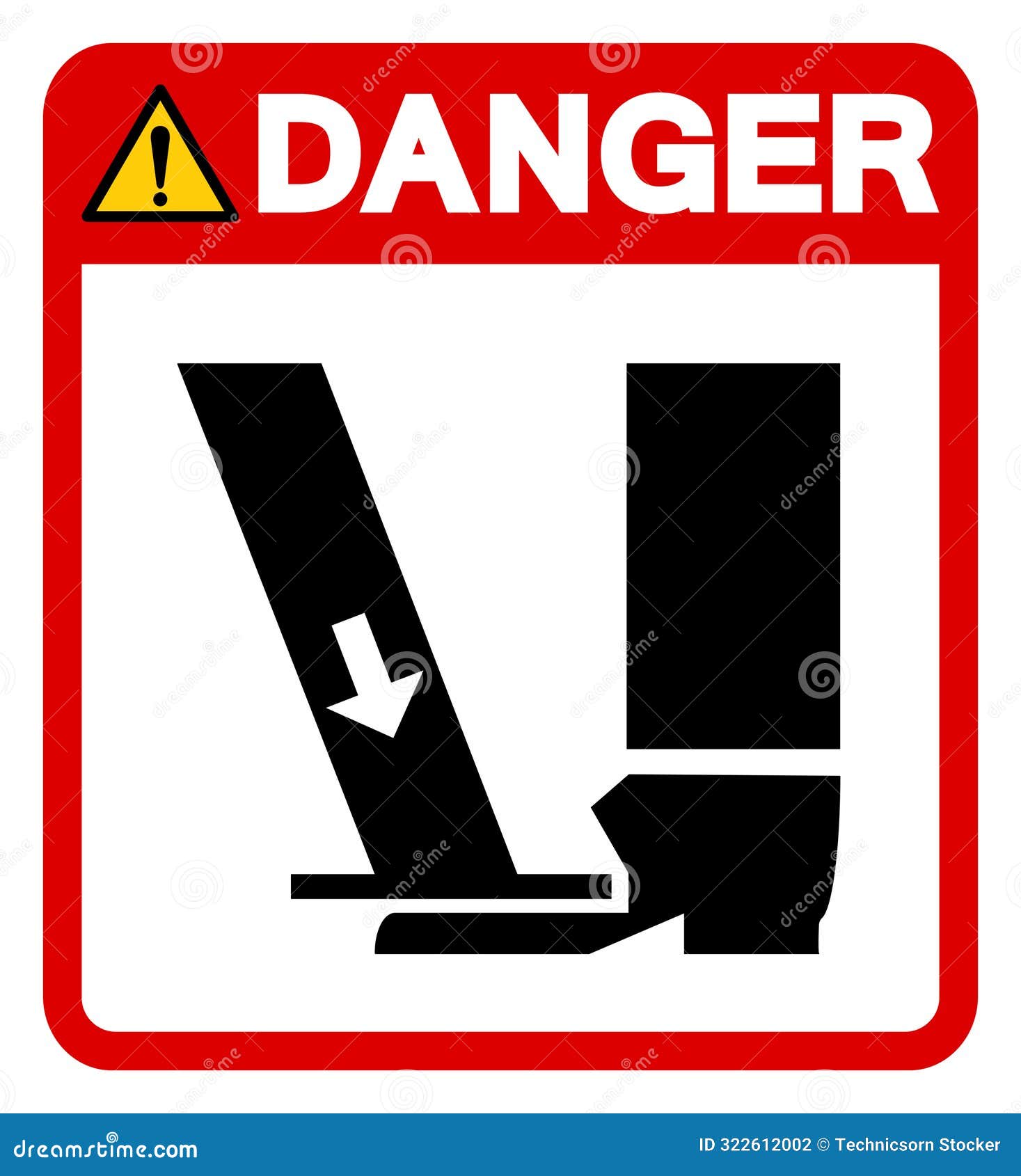 Danger Crush And Cutting Hand Hazard Do Not Touch And Do Not Remove ...