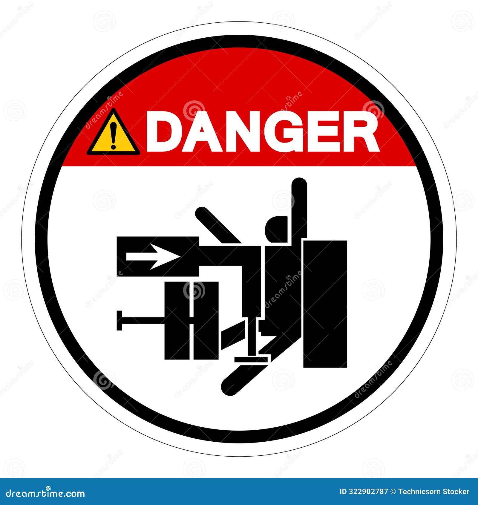 Danger Crush Hazard Symbol Sign, Vector Illustration, Isolate On White ...