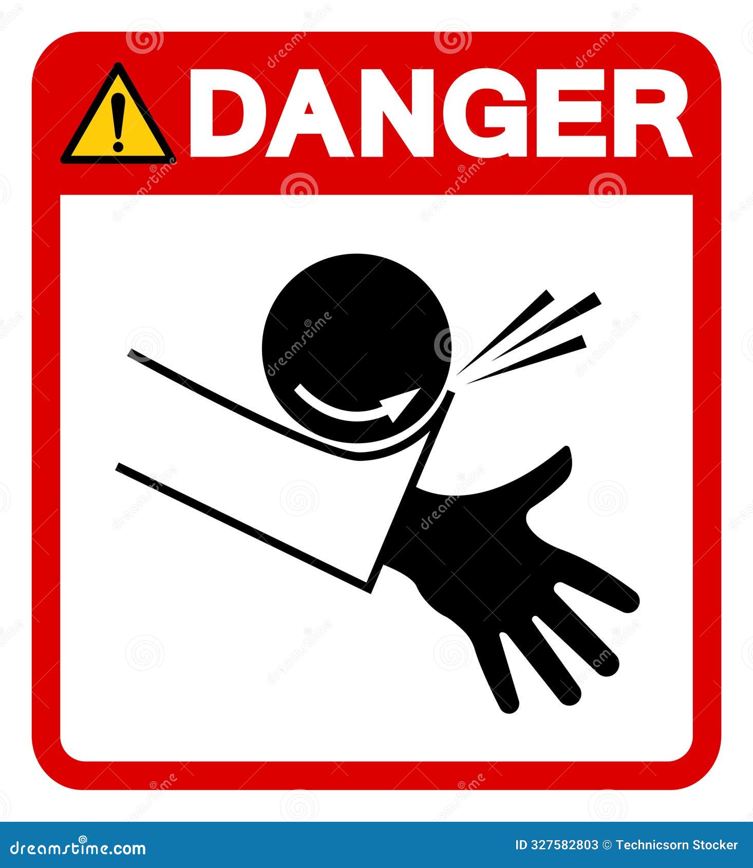 Danger Crush Hazard Symbol Sign, Vector Illustration, Isolate On White ...