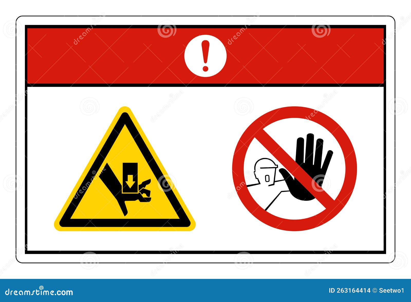 Crush Hazard Closing Mold Symbol Sign Isolate On White Background ...