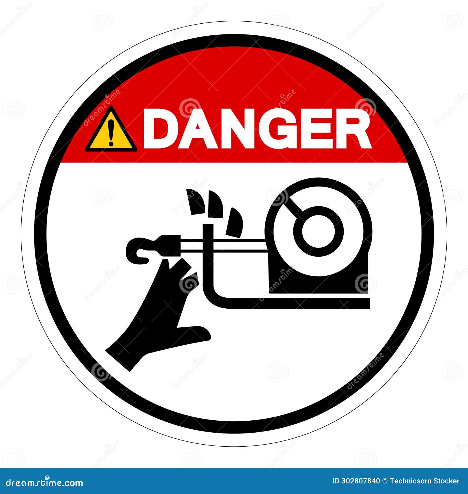 Danger Cutting of Finger Hazard Symbol Sign, Vector Illustration ...