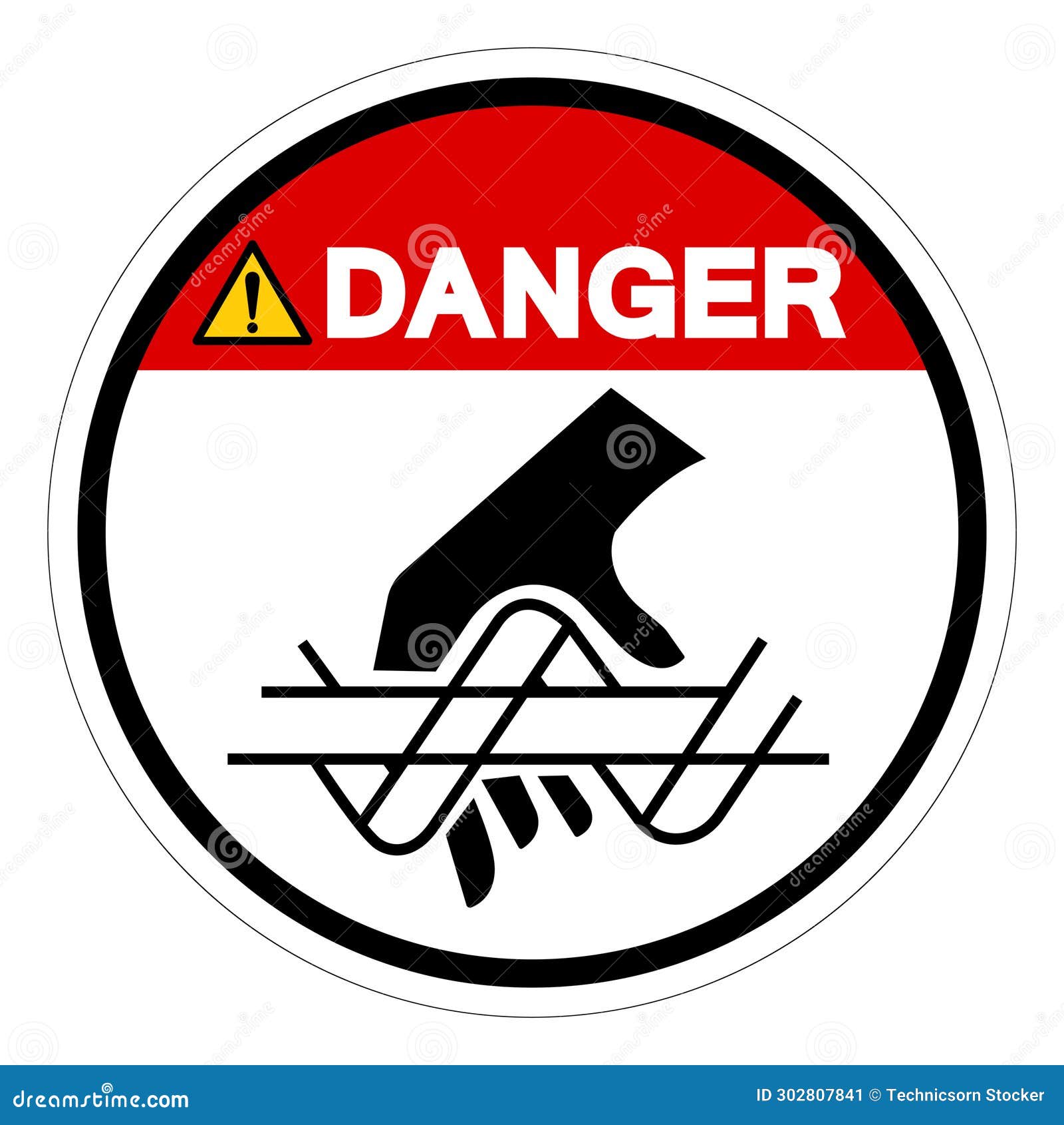 Danger Cutting of Finger Symbol Sign, Vector Illustration, Isolate on ...