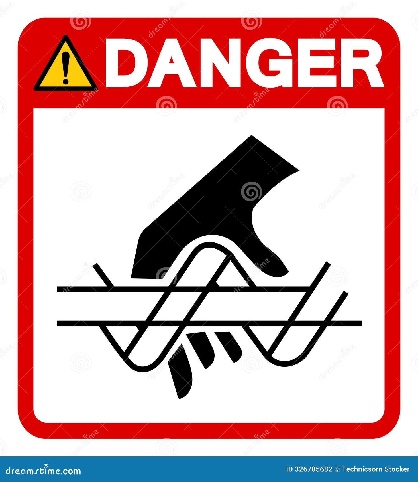 Danger Cutting of Finger Symbol Sign, Vector Illustration, Isolate on ...
