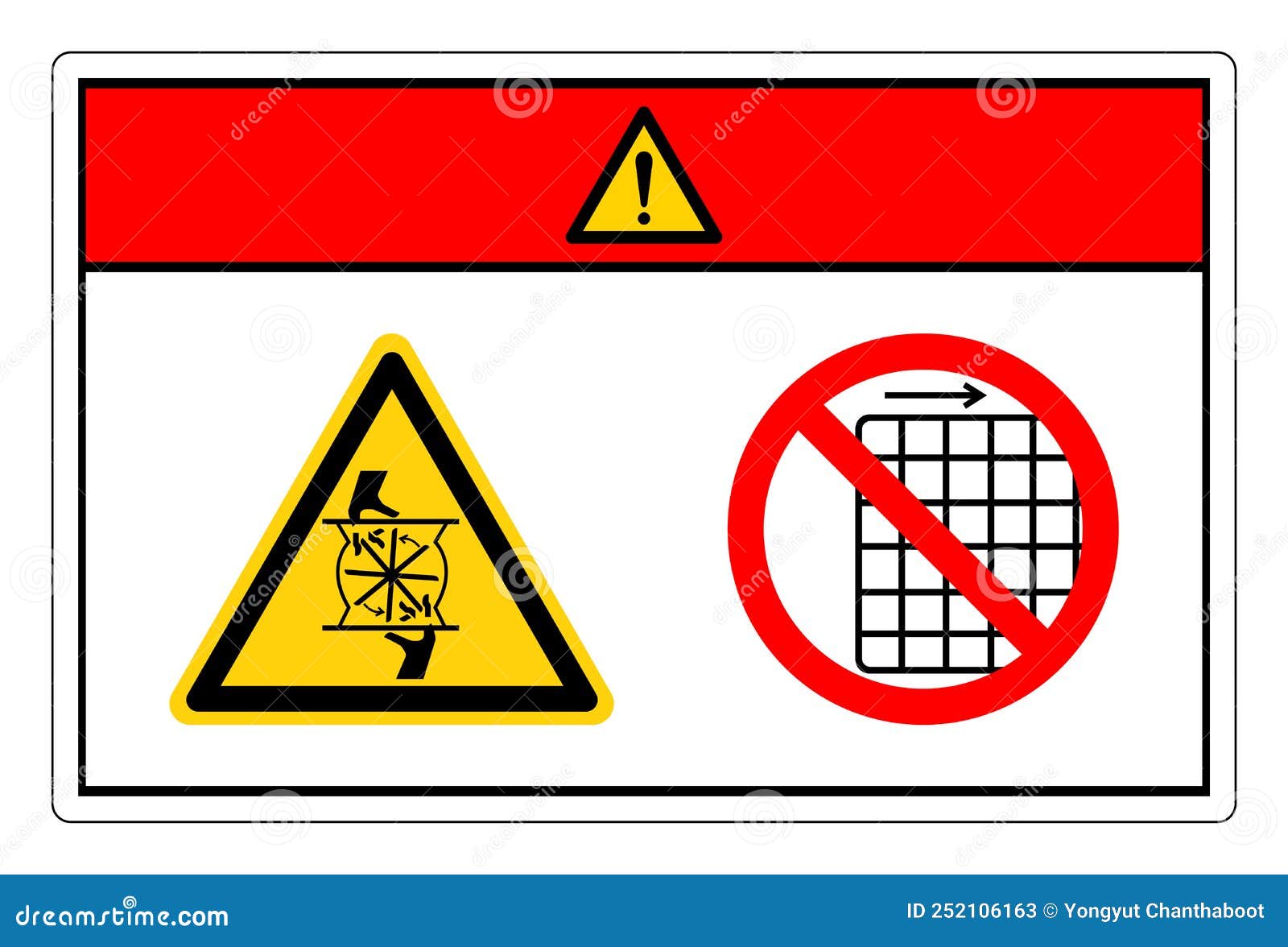 Danger Cutting of Fingers Rotating Blade Do Not Remove Guard Symbol ...