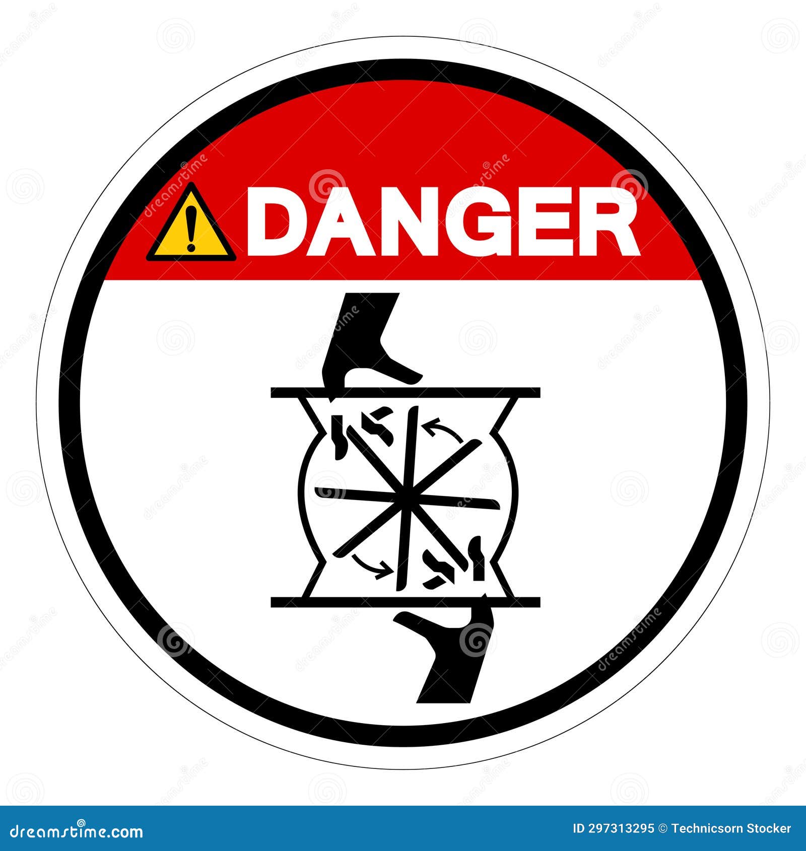 Danger Cutting of Fingers Rotating Blade Symbol Sign, Vector ...