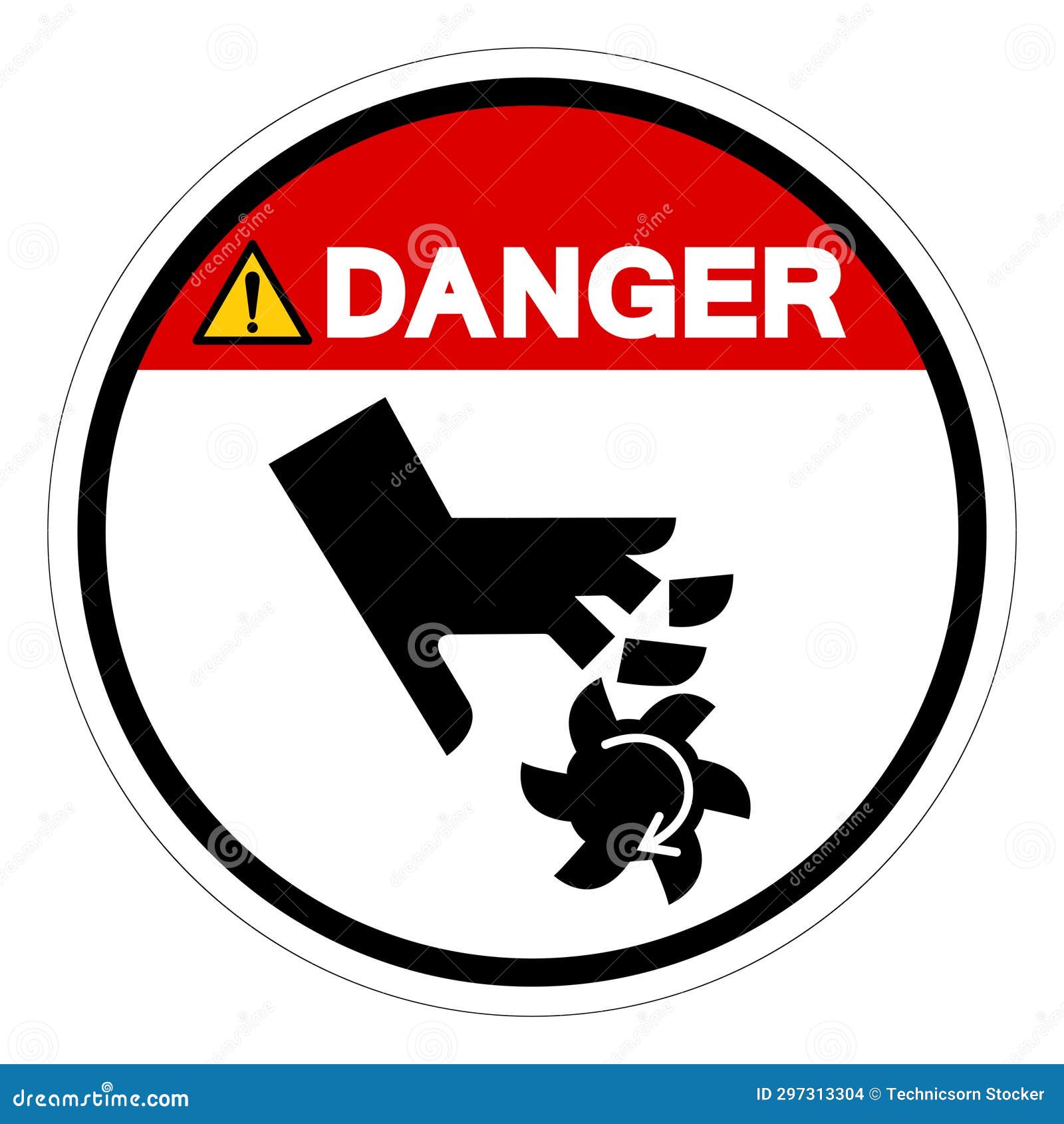 Danger Cutting of Fingers Rotating Blade Symbol Sign, Vector ...