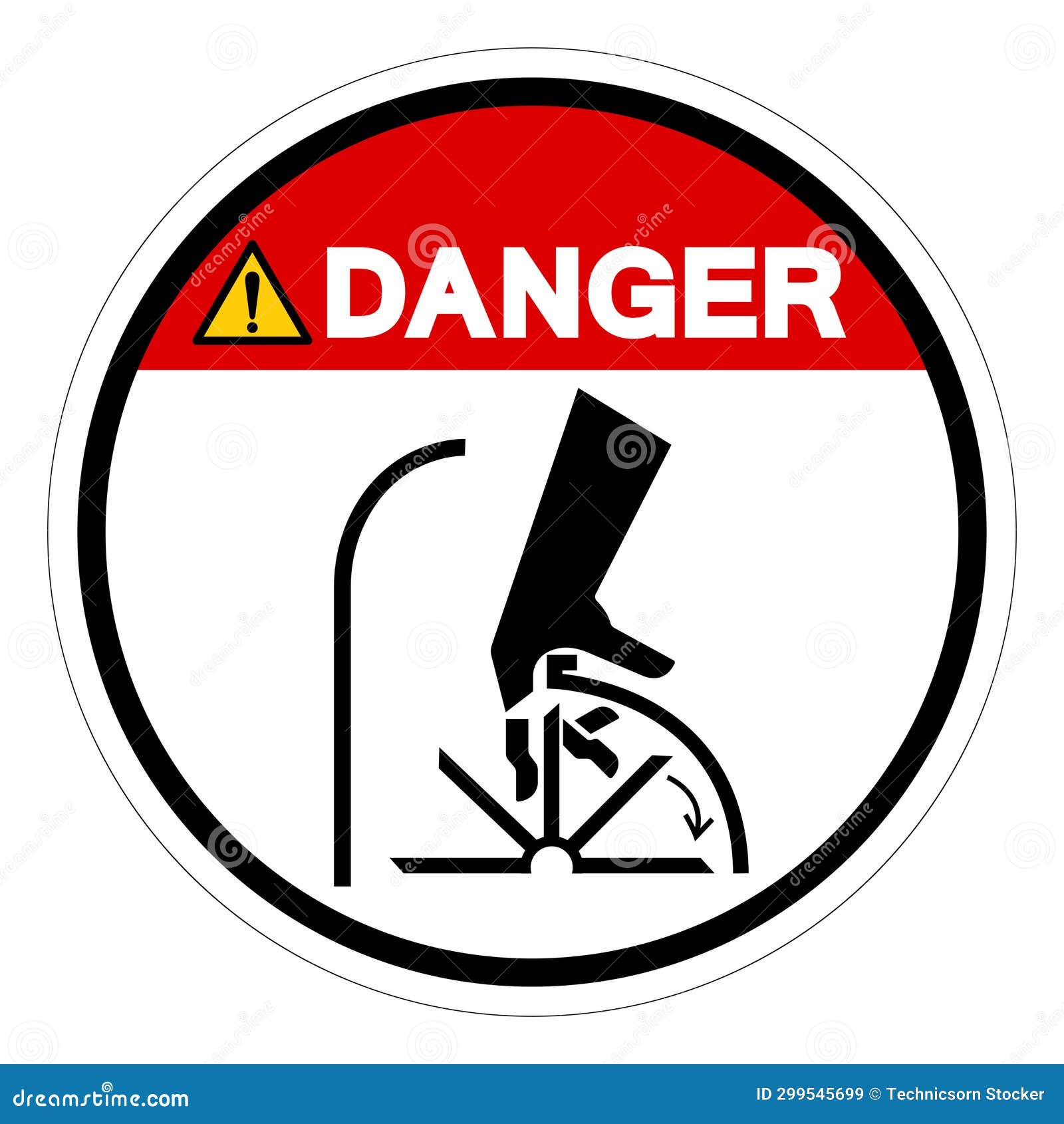 Danger Cutting Hazard Symbol Sign, Vector Illustration, Isolate on ...