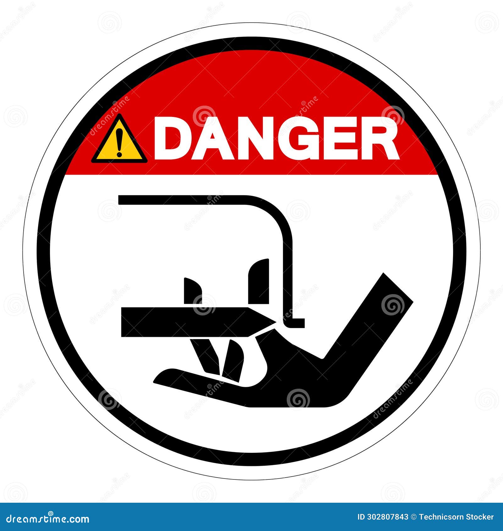 Danger Cutting Hand Do Not Remove Guard Symbol Sign, Vector ...