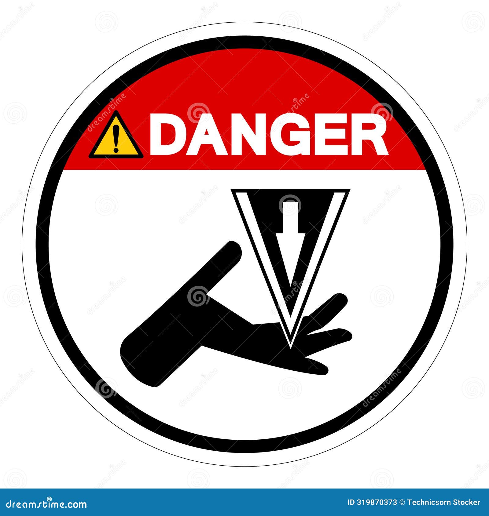 Danger Cutting Hazard Symbol Sign, Vector Illustration, Isolate on ...